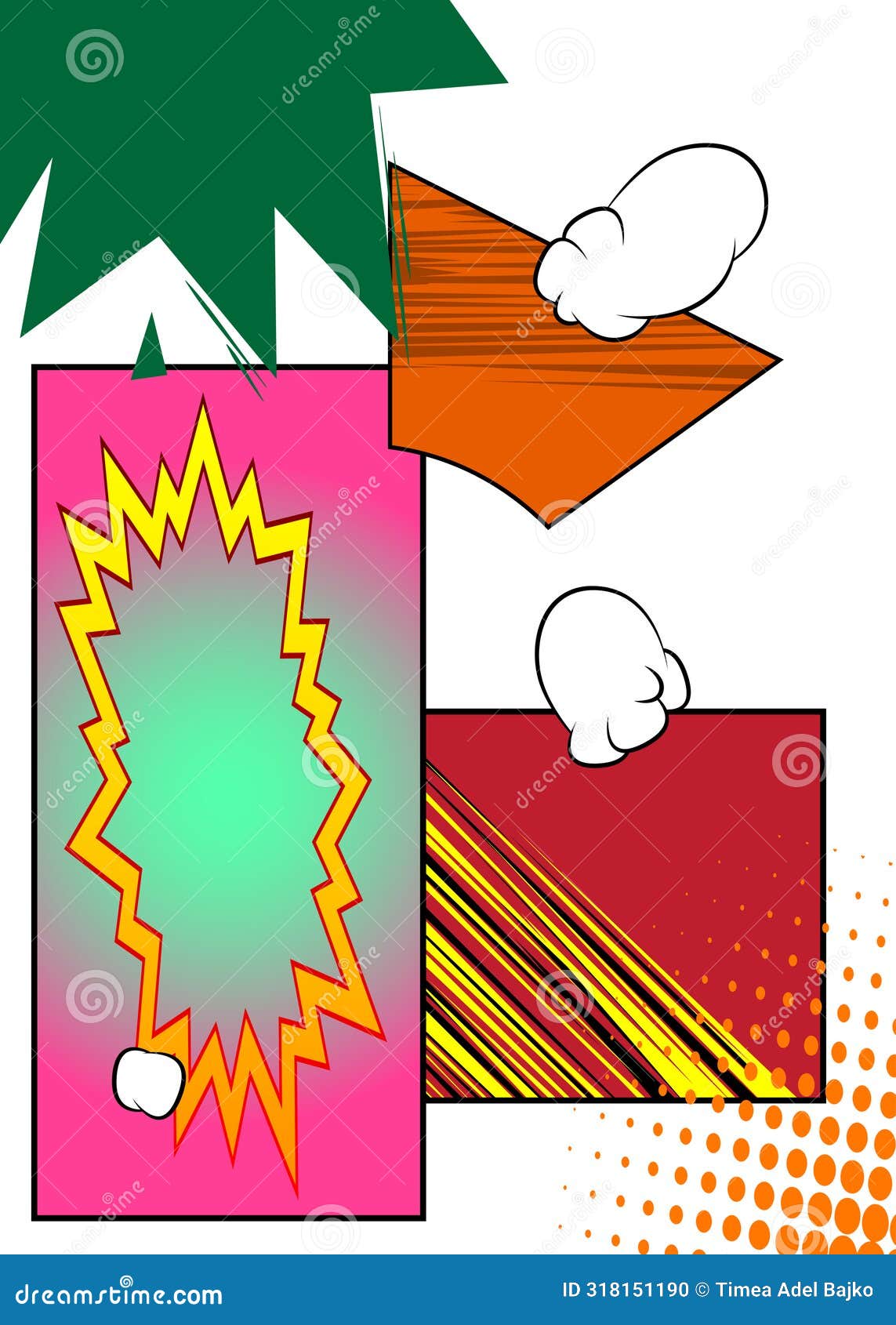 Super Cartoon Background, Comic Book Abstract Page Layout Backdrop ...