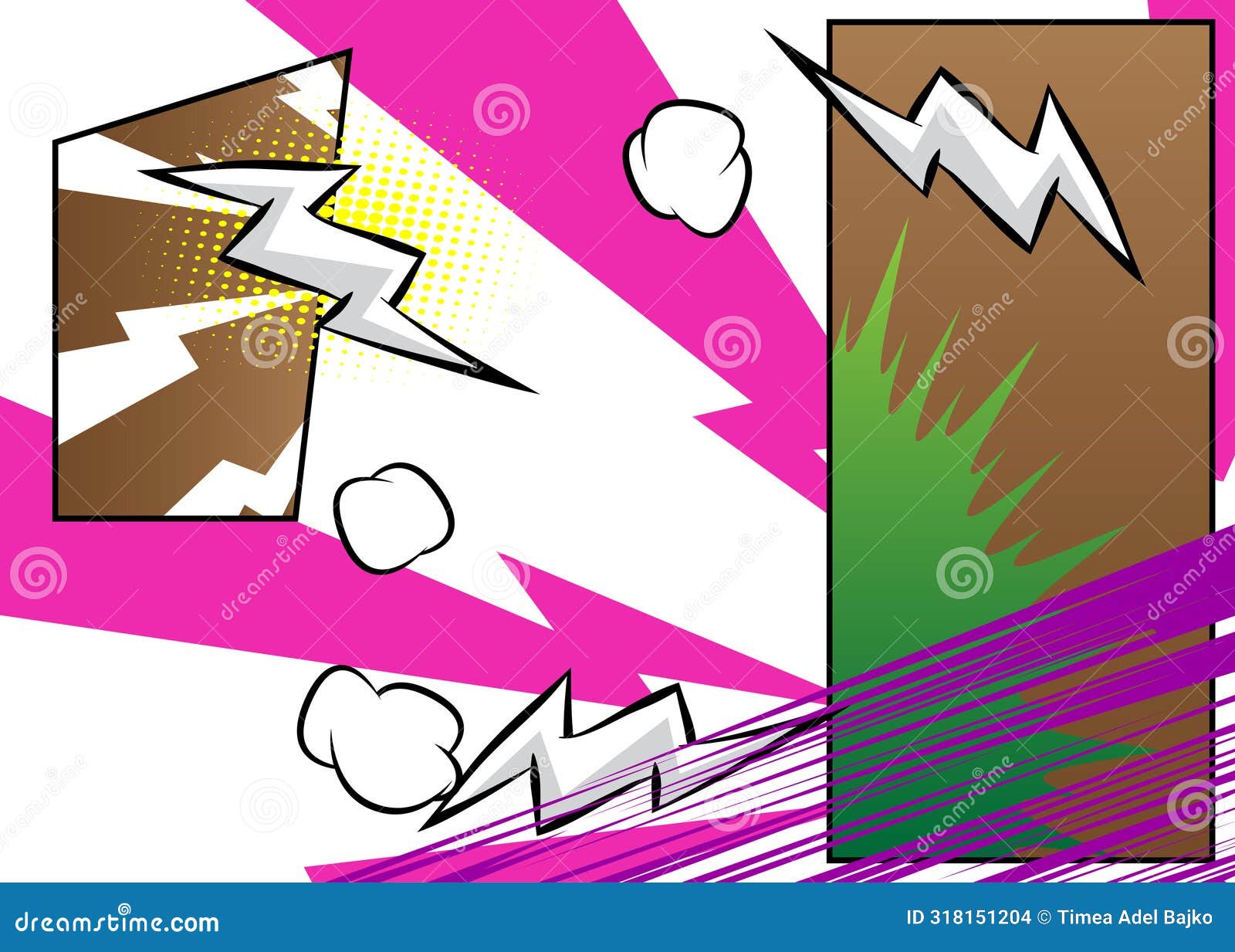 Super Cartoon Background, Comic Book Abstract Page Layout Backdrop ...