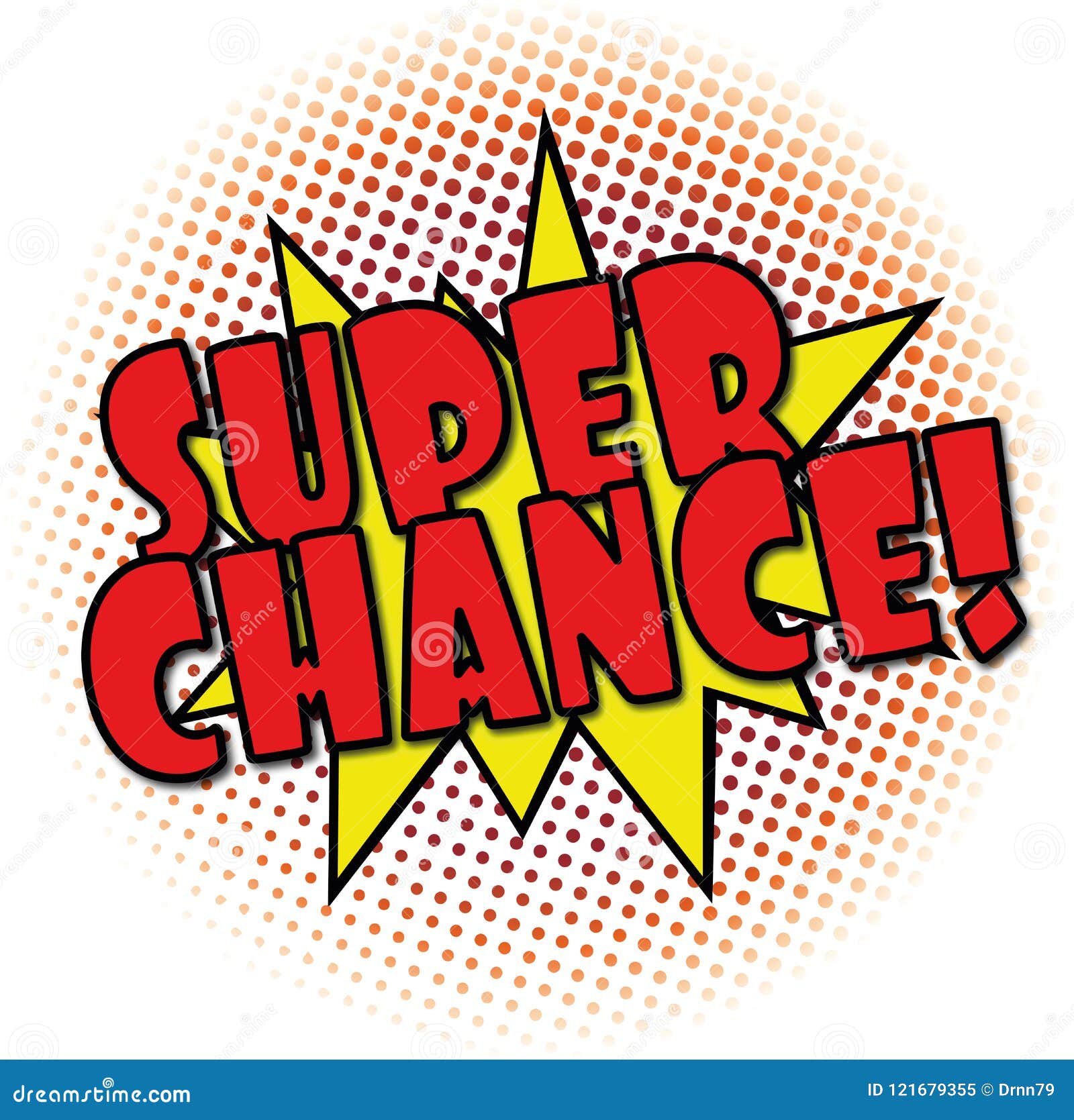Super Chance Comic Explosion Retro Design Deal Tag Stock Illustration ...