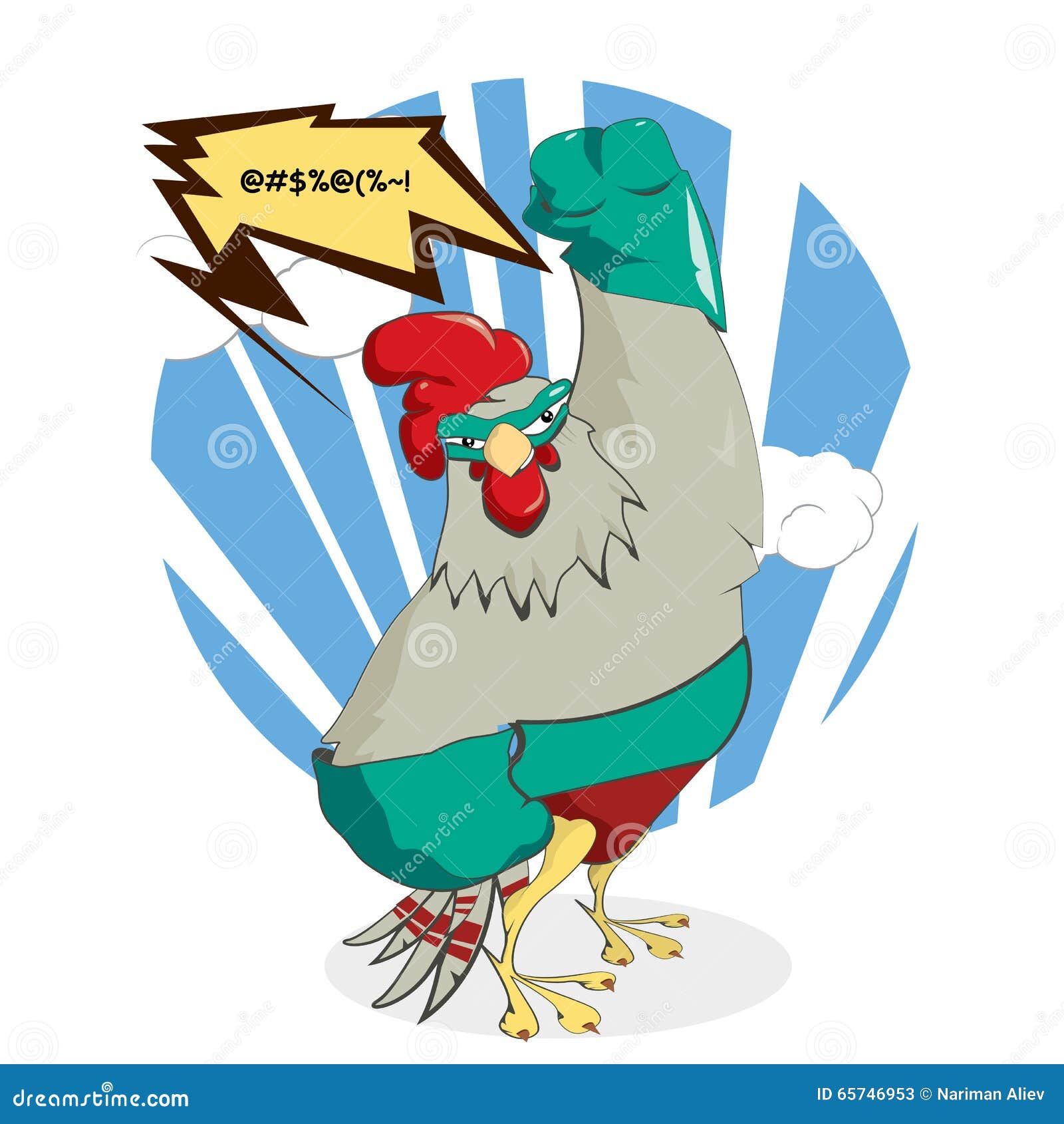 Super Chicken Cartoon Vector | CartoonDealer.com #65096051