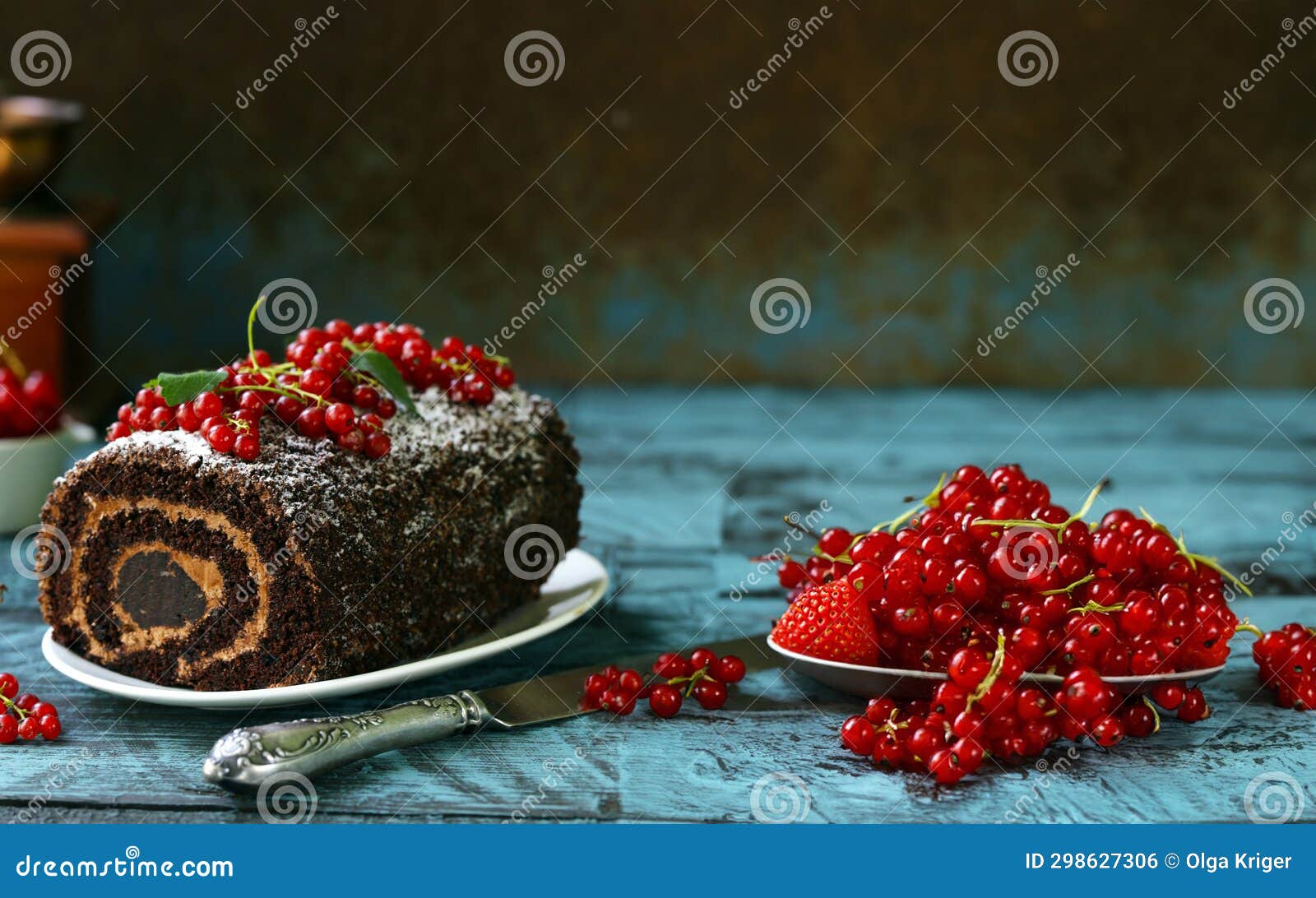 Super Chocolate Cake Berries Stock Photo - Image of berry, delicious ...