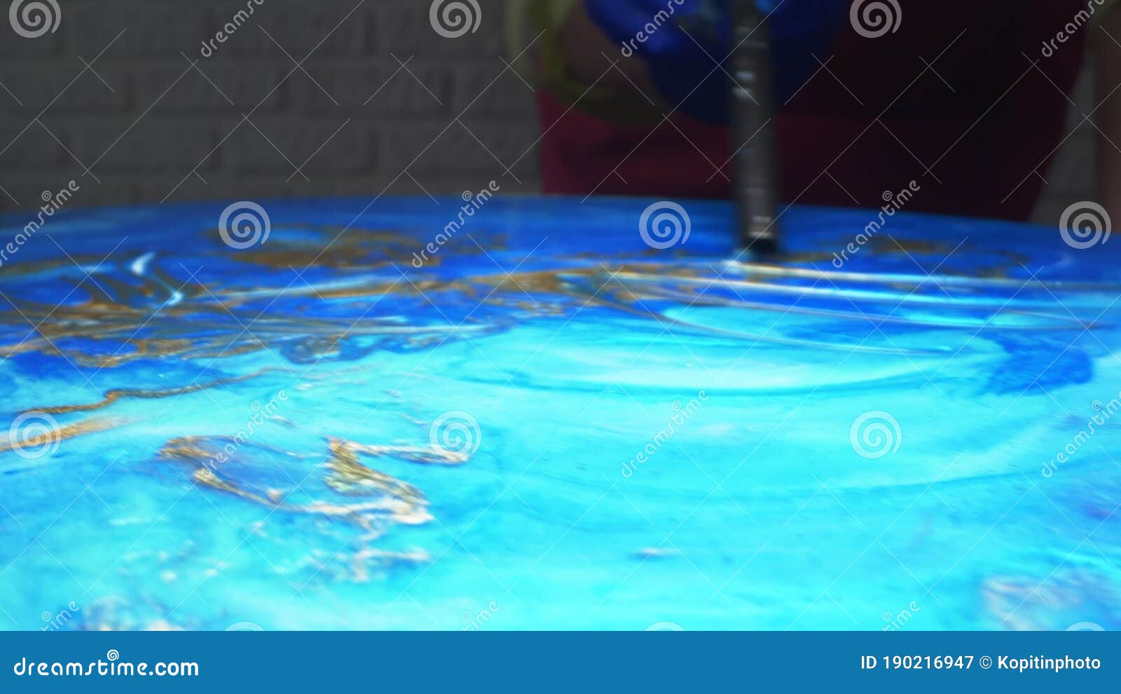 Super Close Up. the Process of Making Panels of Epoxy Resin, Handmade ...