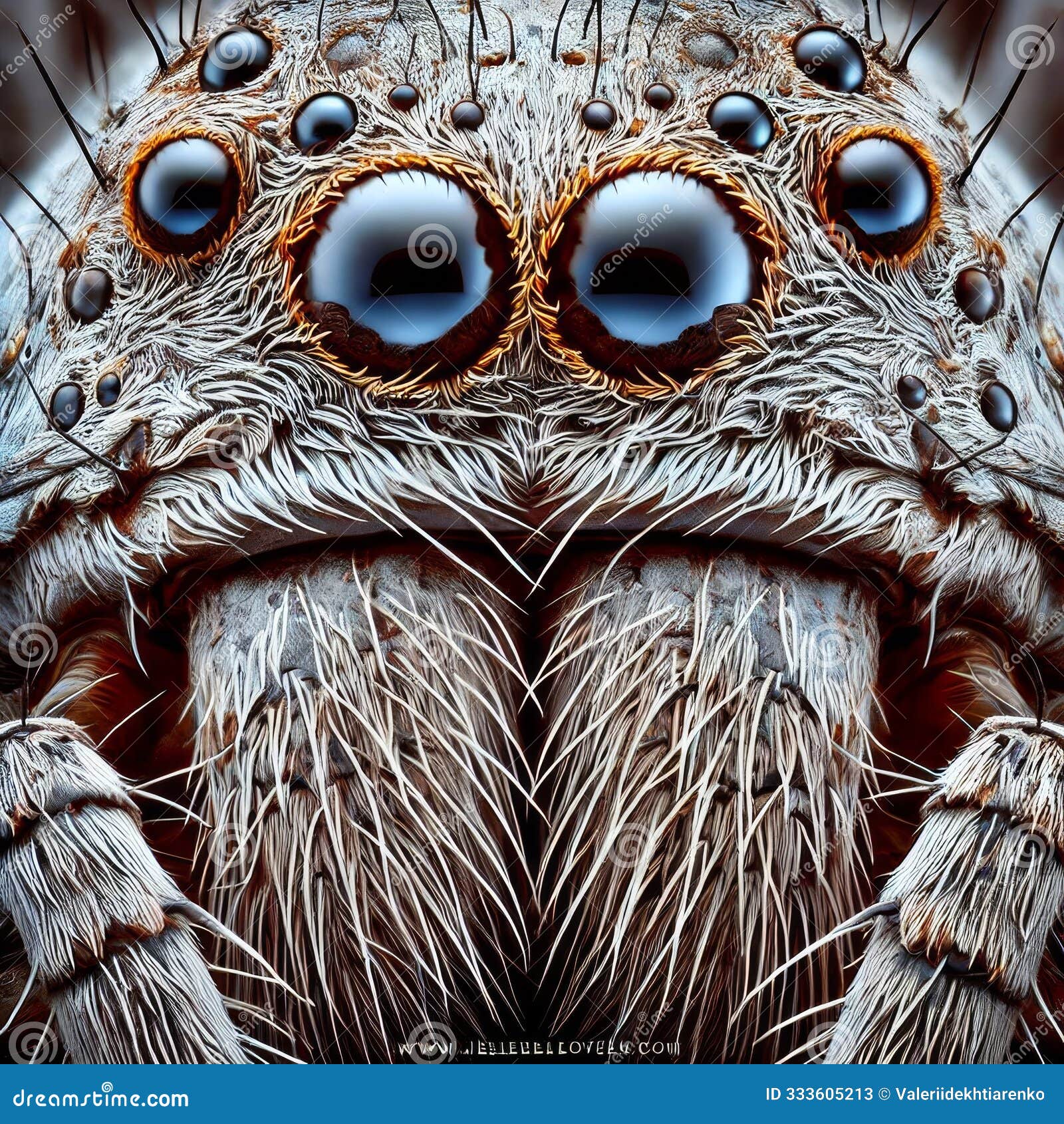 Highly Detailed Macro Photograph of a Spider S Head Focusing on Its ...