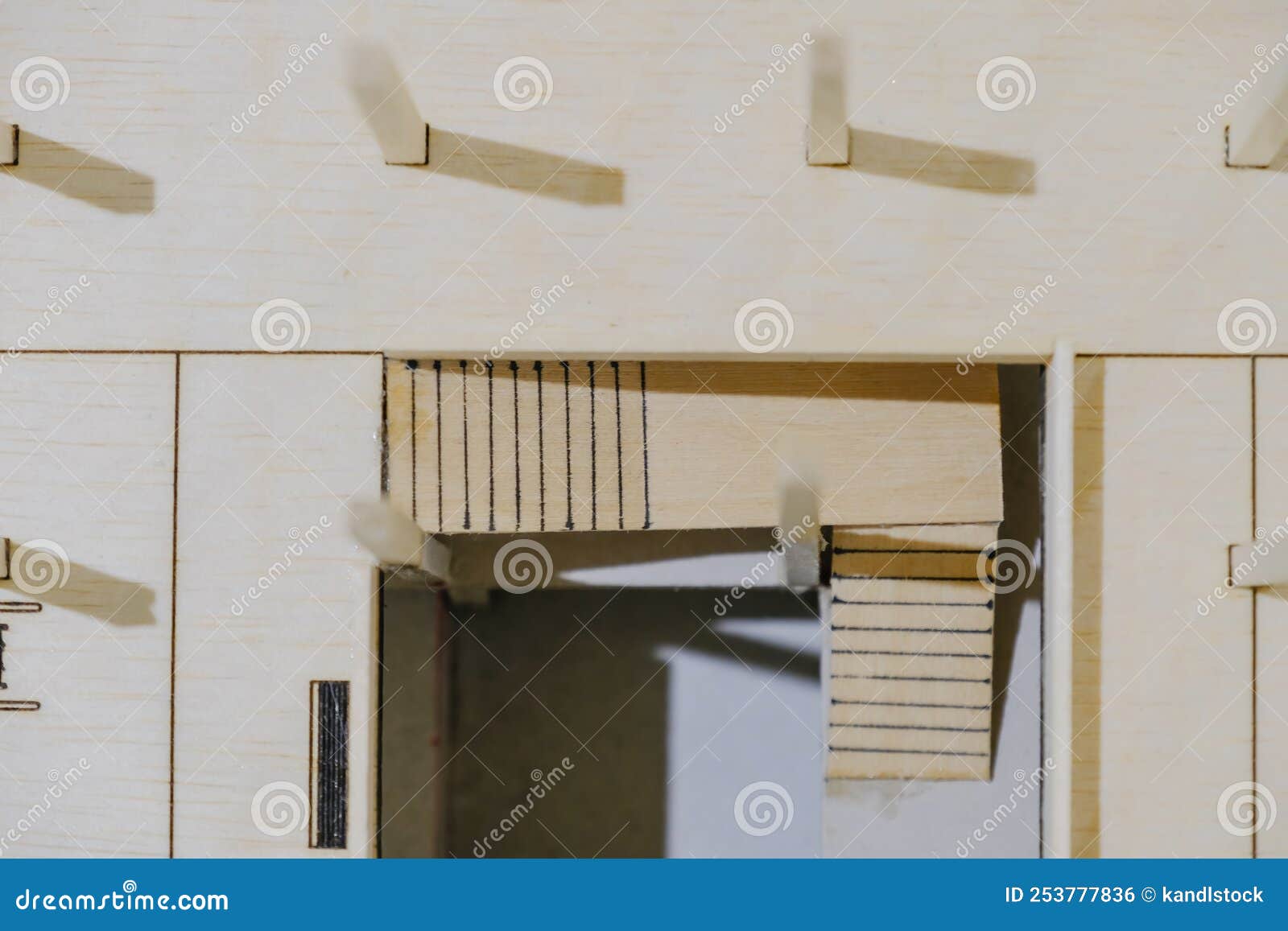 Super Close Up Top View of Sample Architectural Model Macro View ...