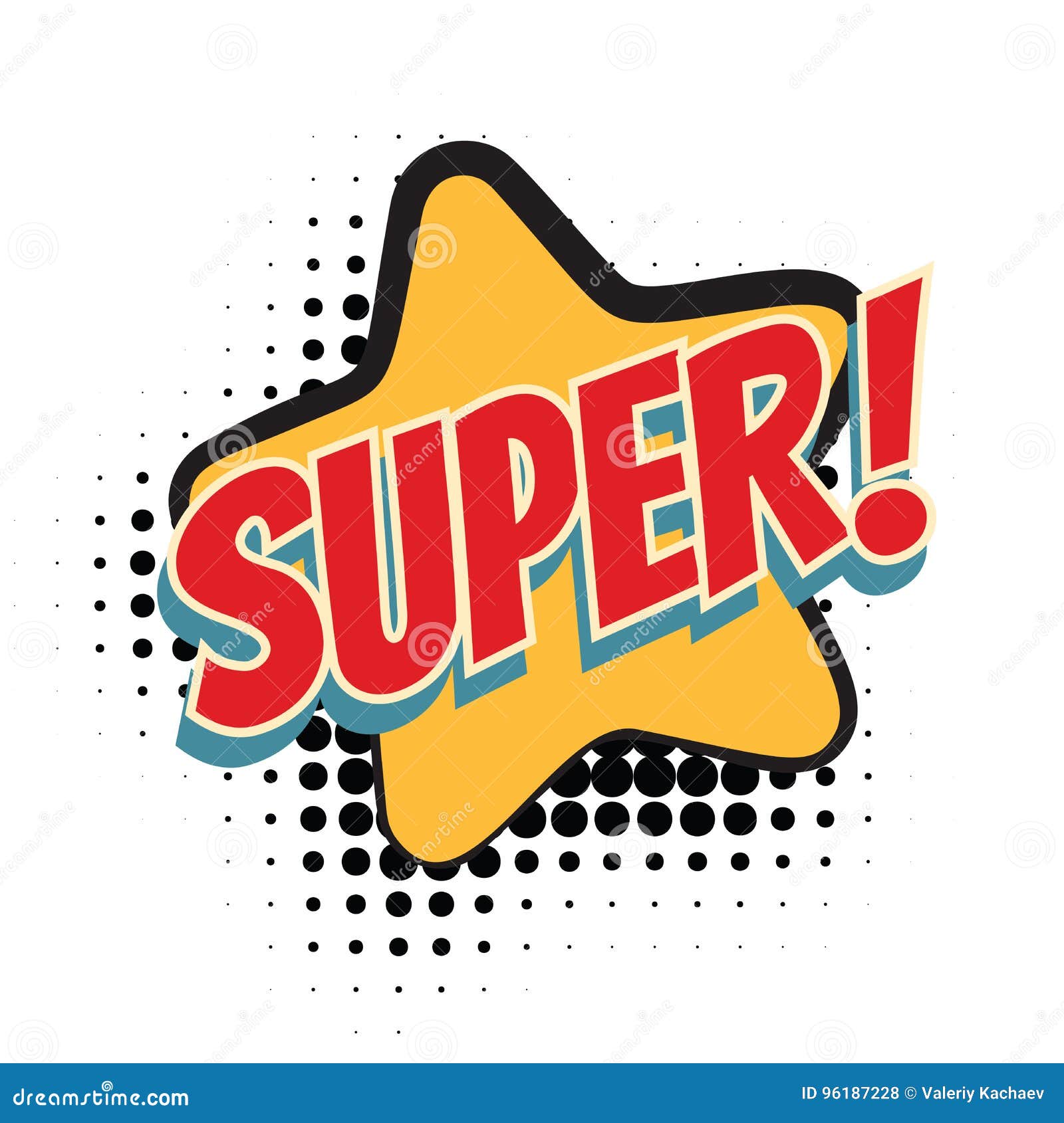 Super Comic Word Stock Vector Illustration Of Comic 96187228