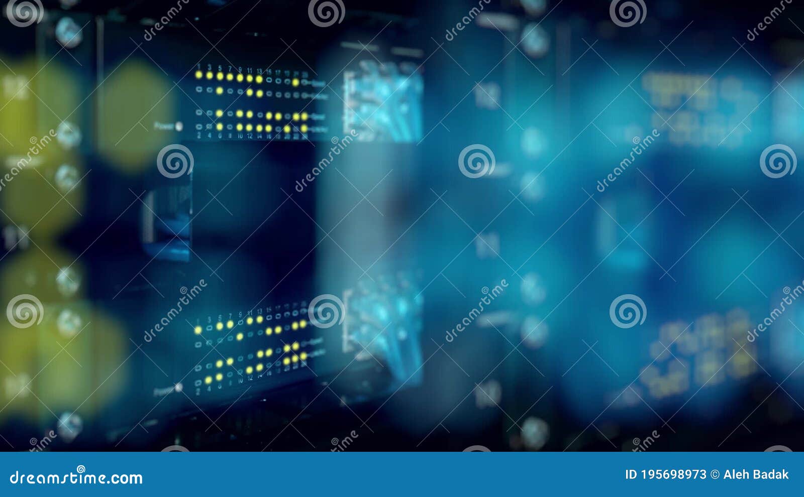 Super Computer Server Racks in Datacenter,concept of Big Data Storage ...