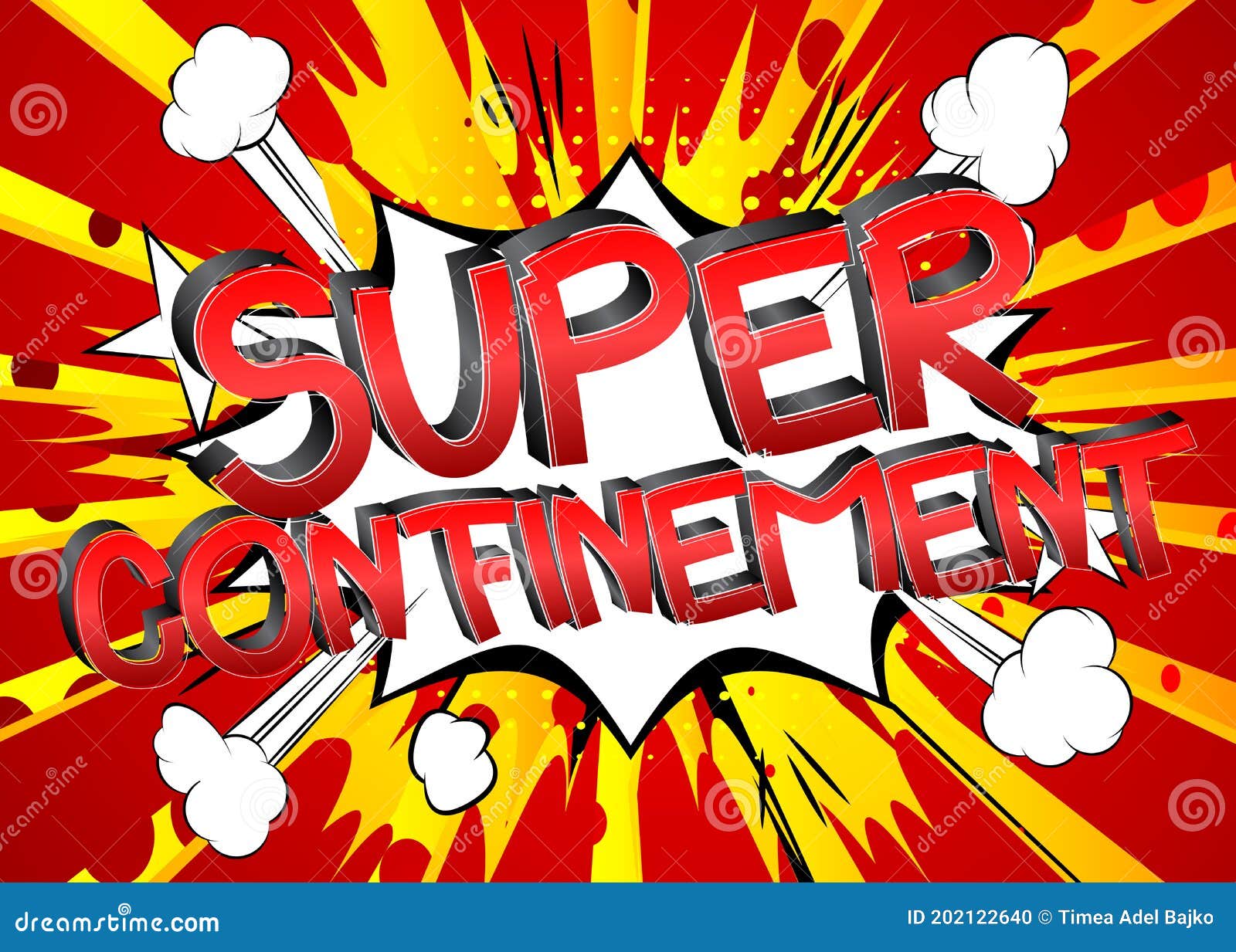 Super Confinement. Comic Book Style Cartoon Word Stock Vector ...