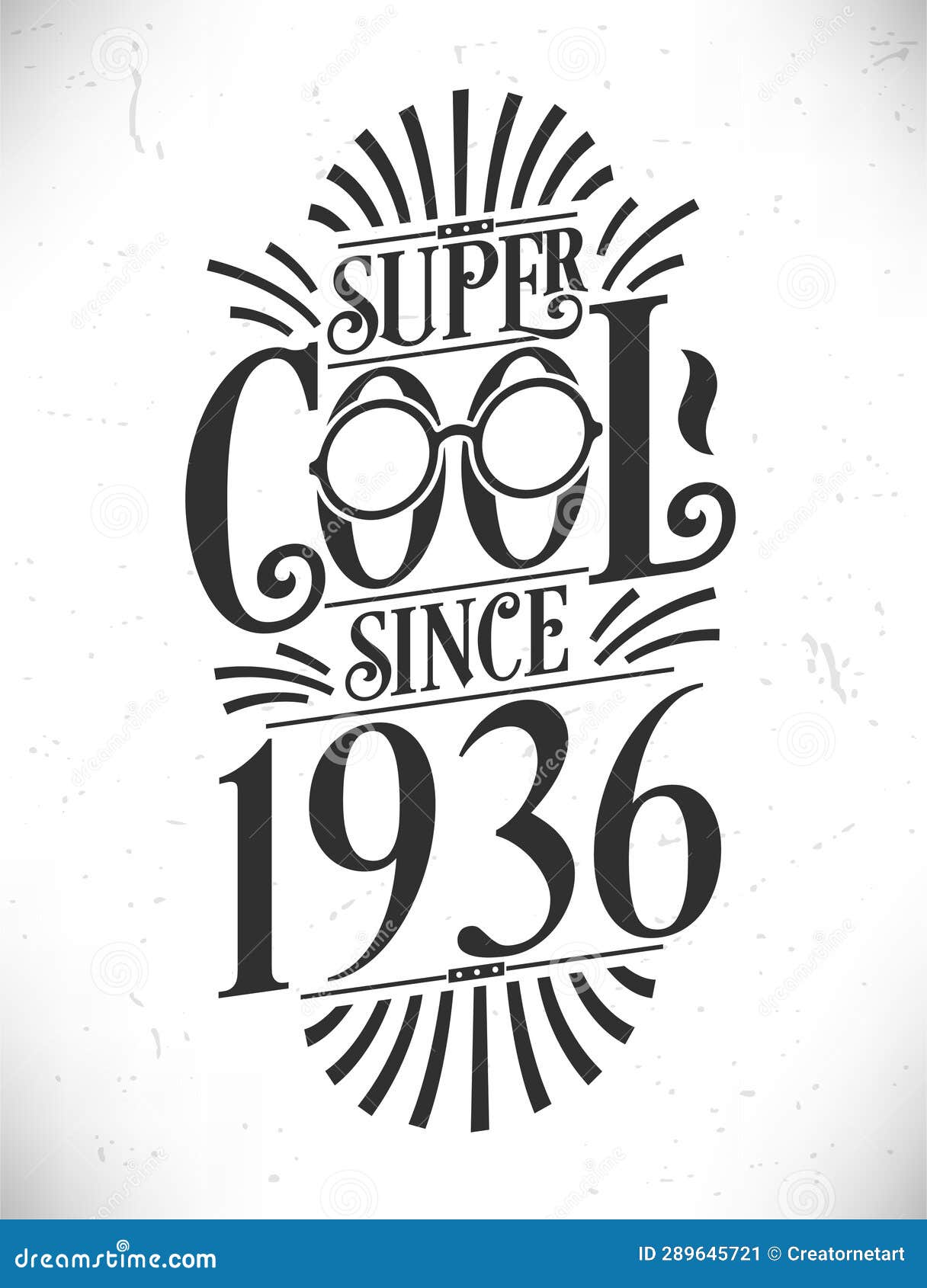 Super Cool since 1936. Born in 1936 Typography Birthday Lettering ...