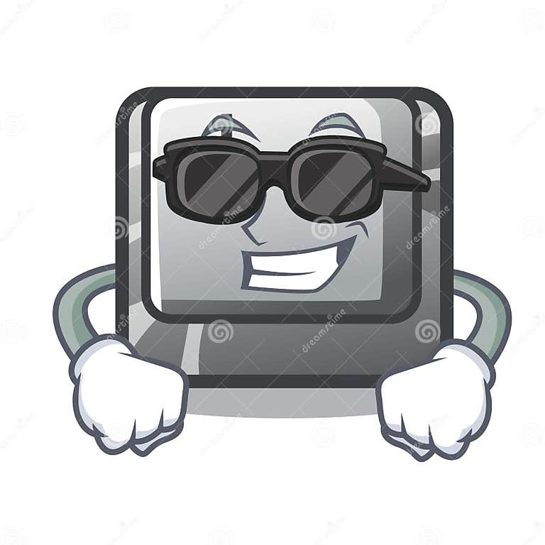 Super Cool Button I in the Character Shape Stock Vector - Illustration ...