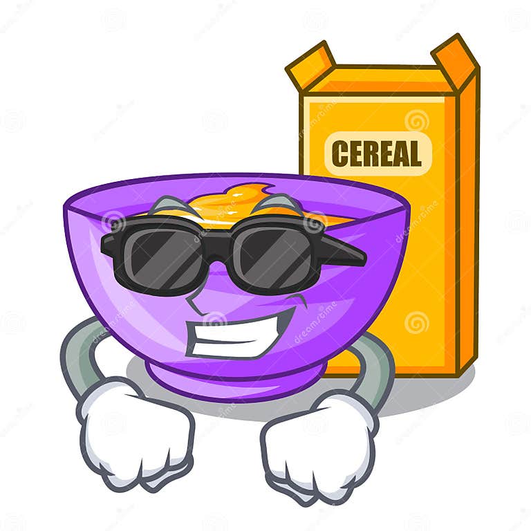 Super Cool Cereal Box In The Character Fridge Stock Vector