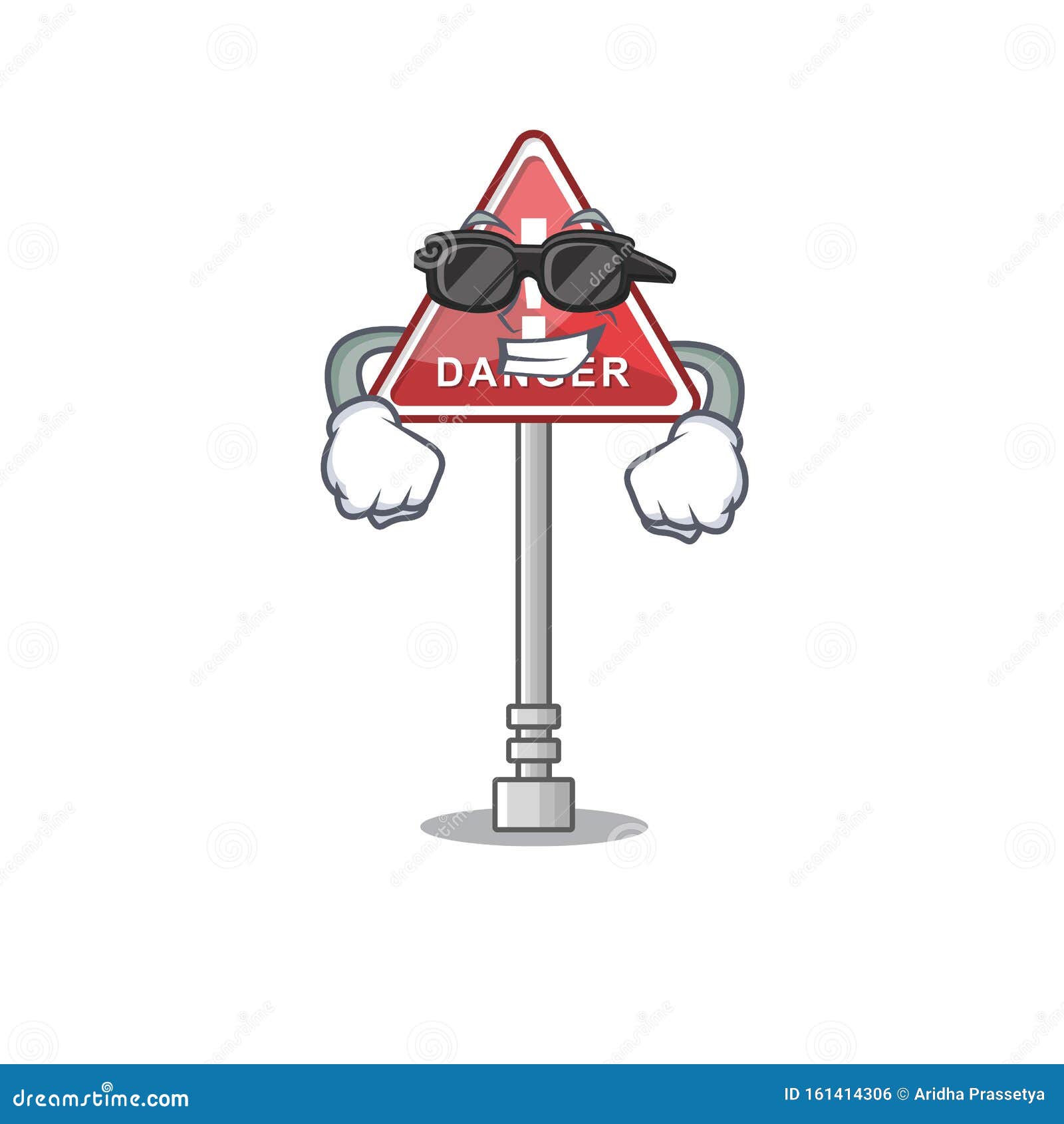 Super Cool Danger Cartoon Isolated in the Character Stock Vector ...