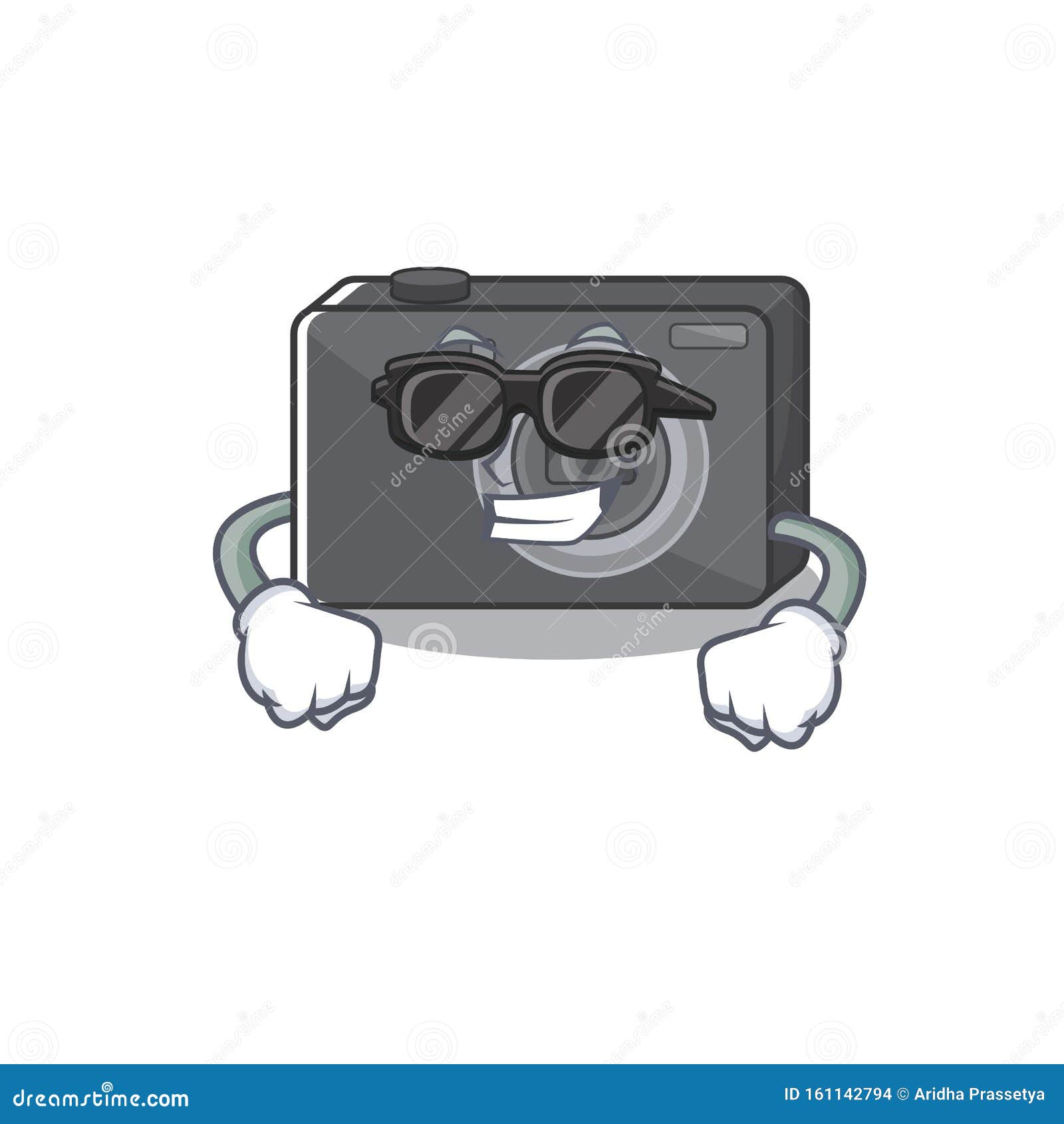 Super Cool Digital Camera Isolated with the Character Stock Vector ...