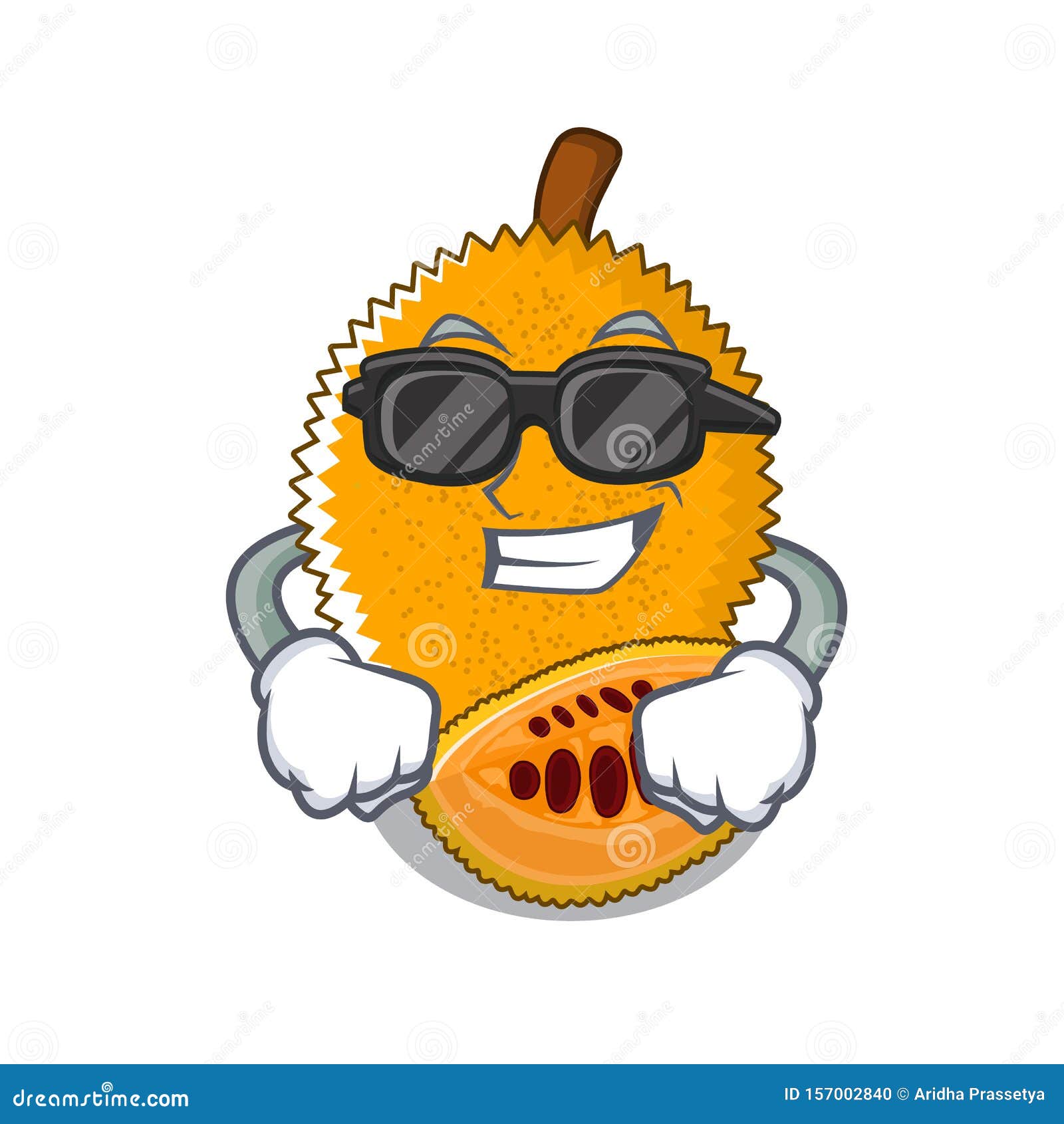 Super Cool Gac Fruit With The Character Shape Vector Illustration ...