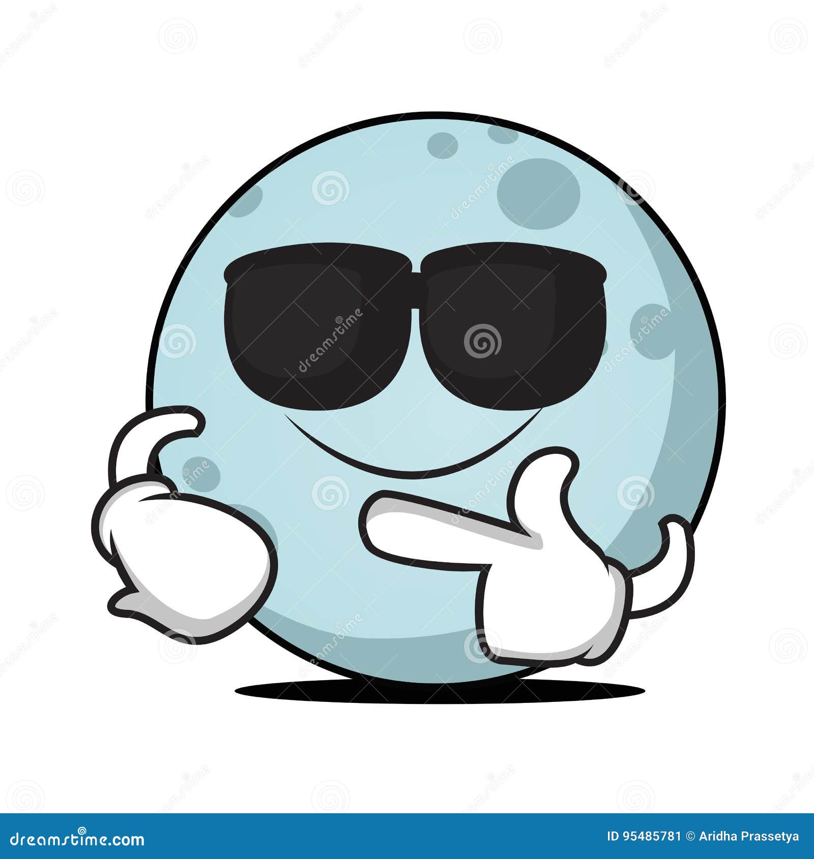 Super Cool Moon Character Collection Stock Vector - Illustration of ...