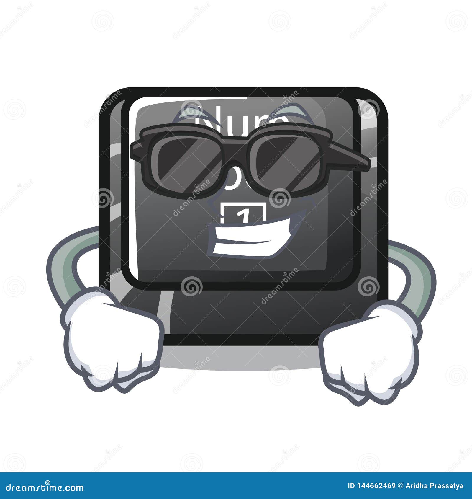 Super Cool Num Lock in the Cartoon Shape Stock Vector - Illustration of ...