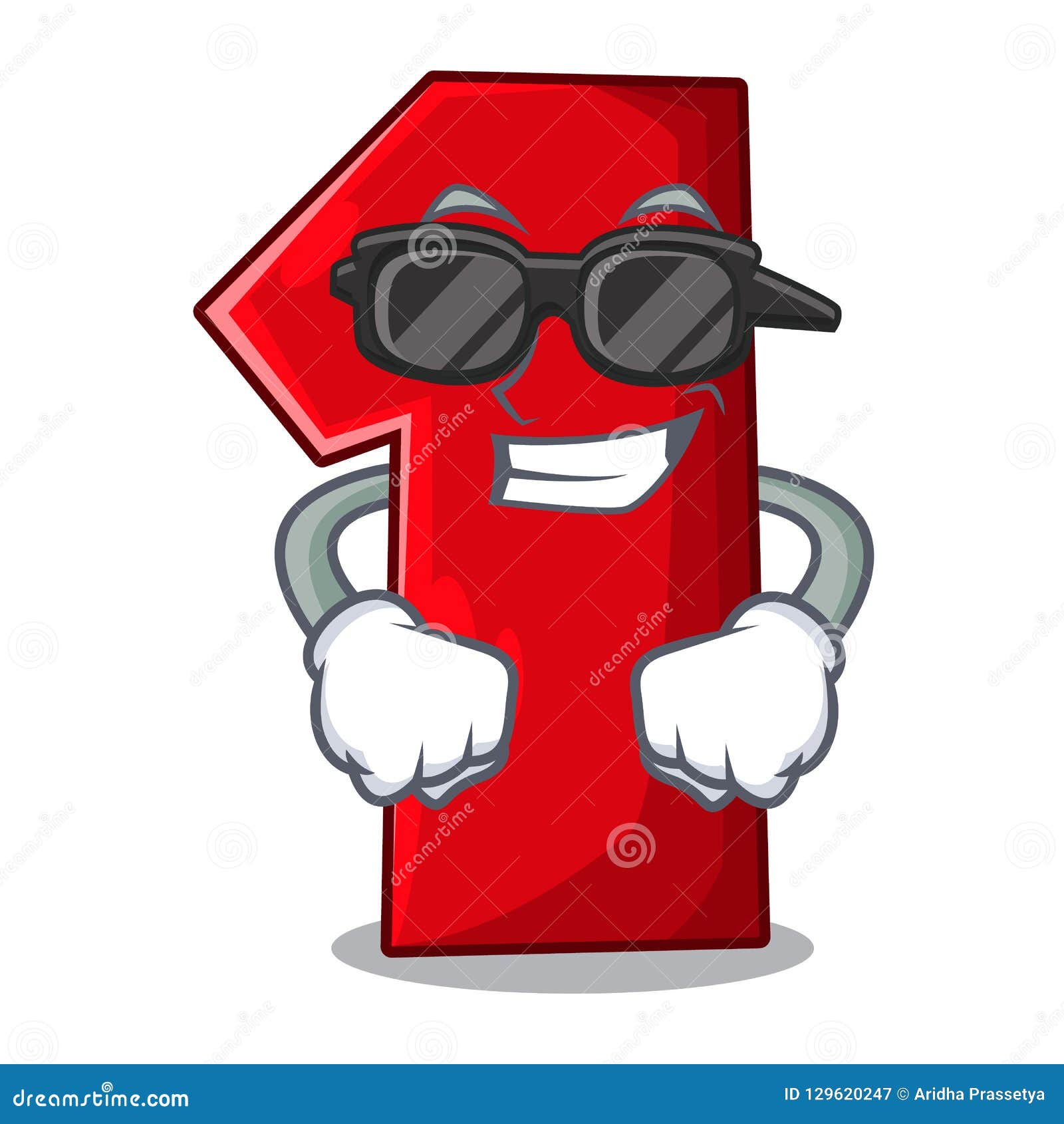 Super Cool Number One Index Finger on Cartoon Stock Vector ...