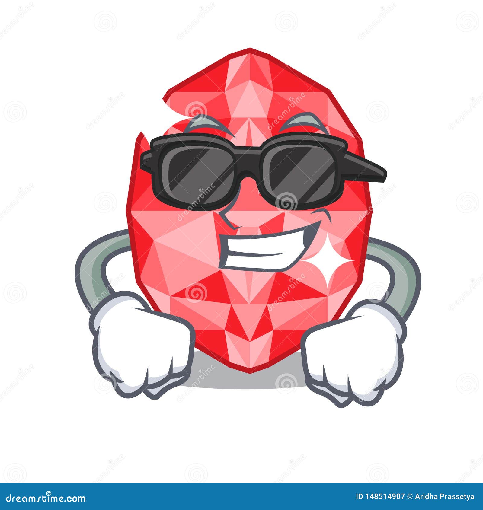 Super Cool Ruby Gems Isolated with the Character Stock Vector ...