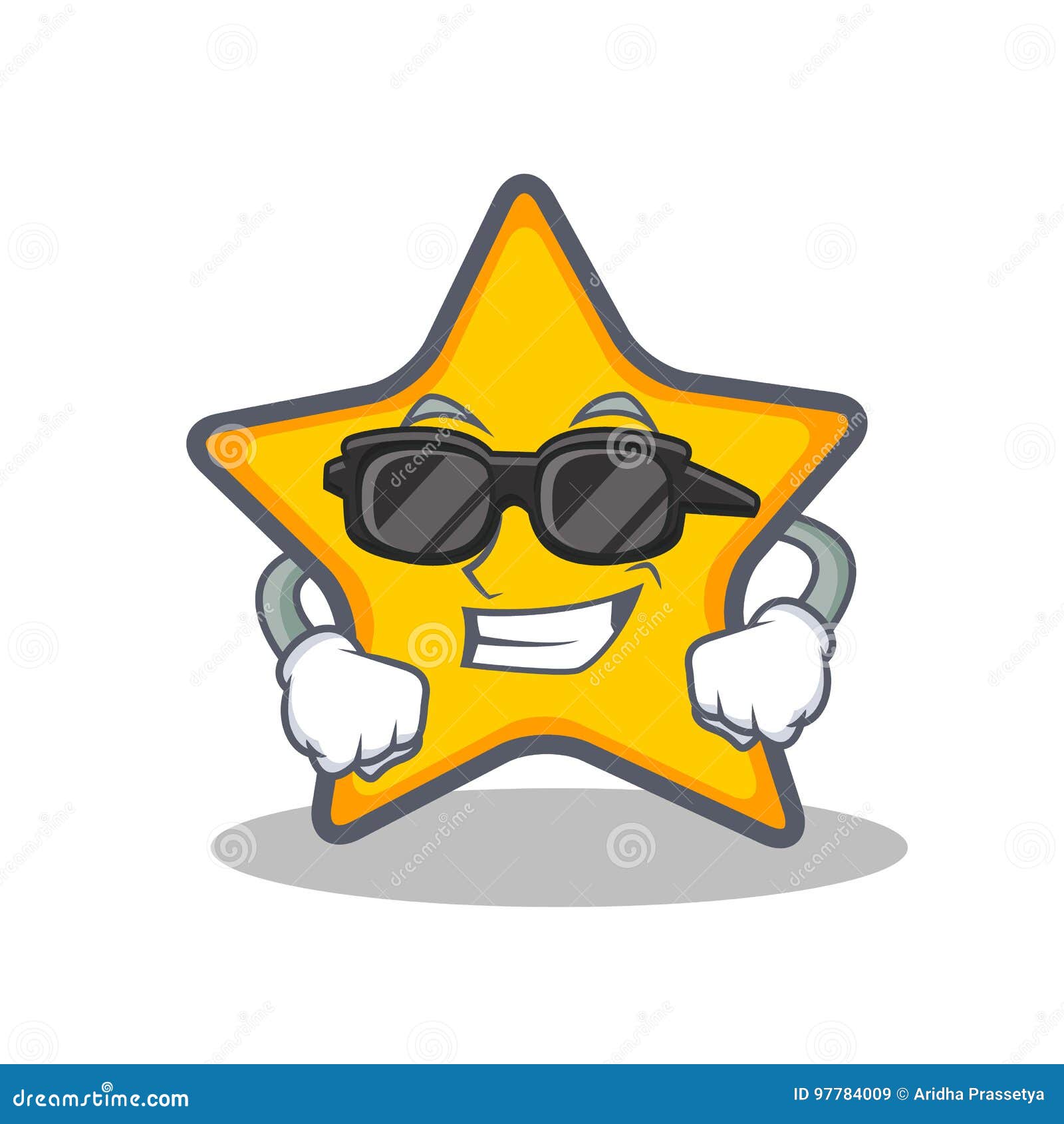 Super Cool Star Character Cartoon Style Stock Vector - Illustration of ...