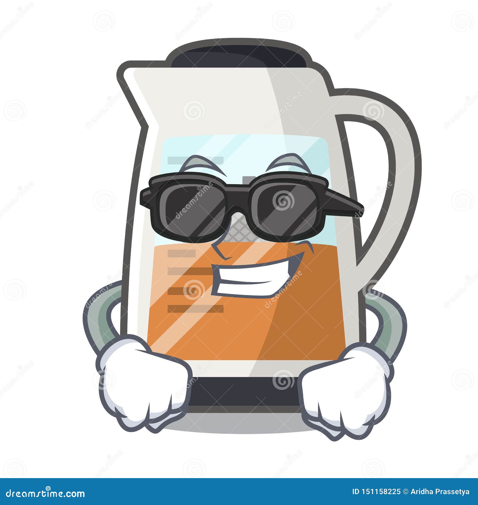 Super Cool Tea Maker in the Cartoon Shape Stock Vector - Illustration ...