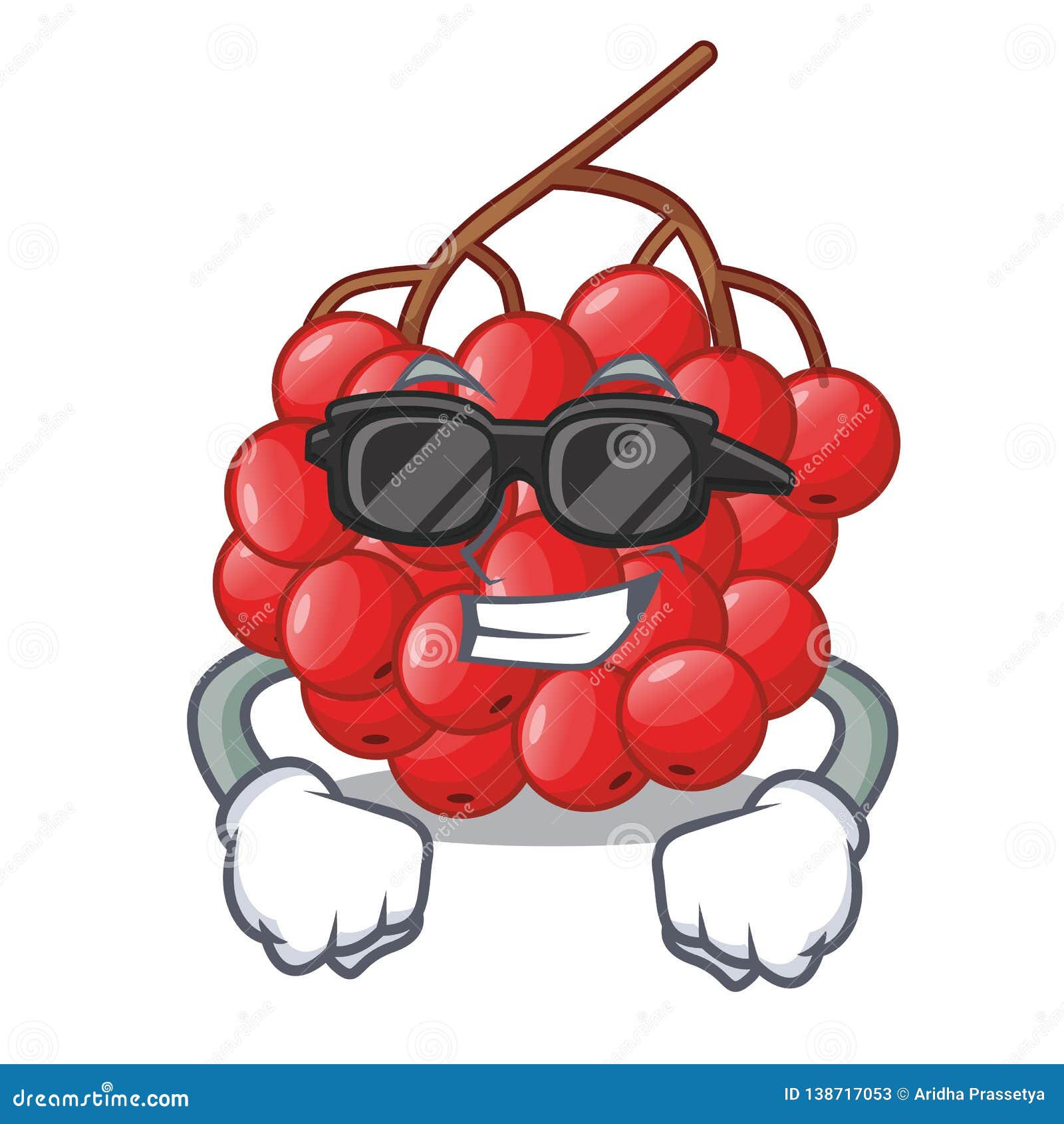 Super Cool Tree Rowan Berries the Characters Shape Stock Vector ...