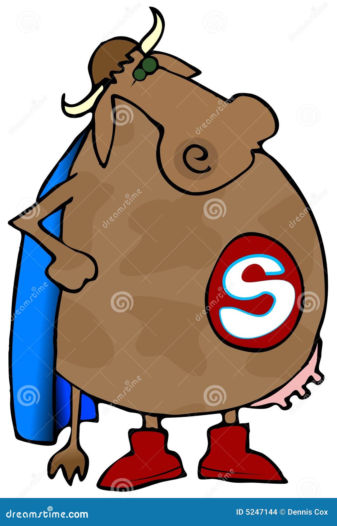Super Cow stock illustration. Illustration of tail, bovine - 5247144