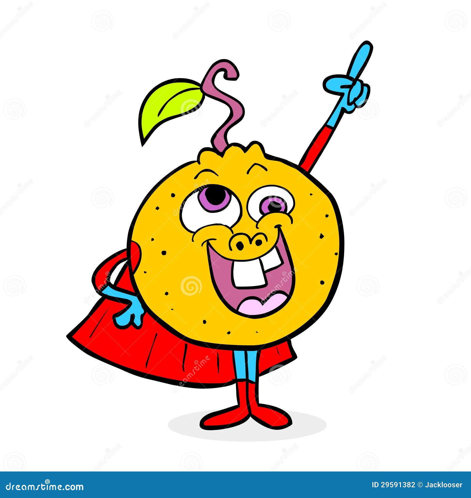 Super Crazy Orange Man stock vector. Illustration of mascot - 29591382