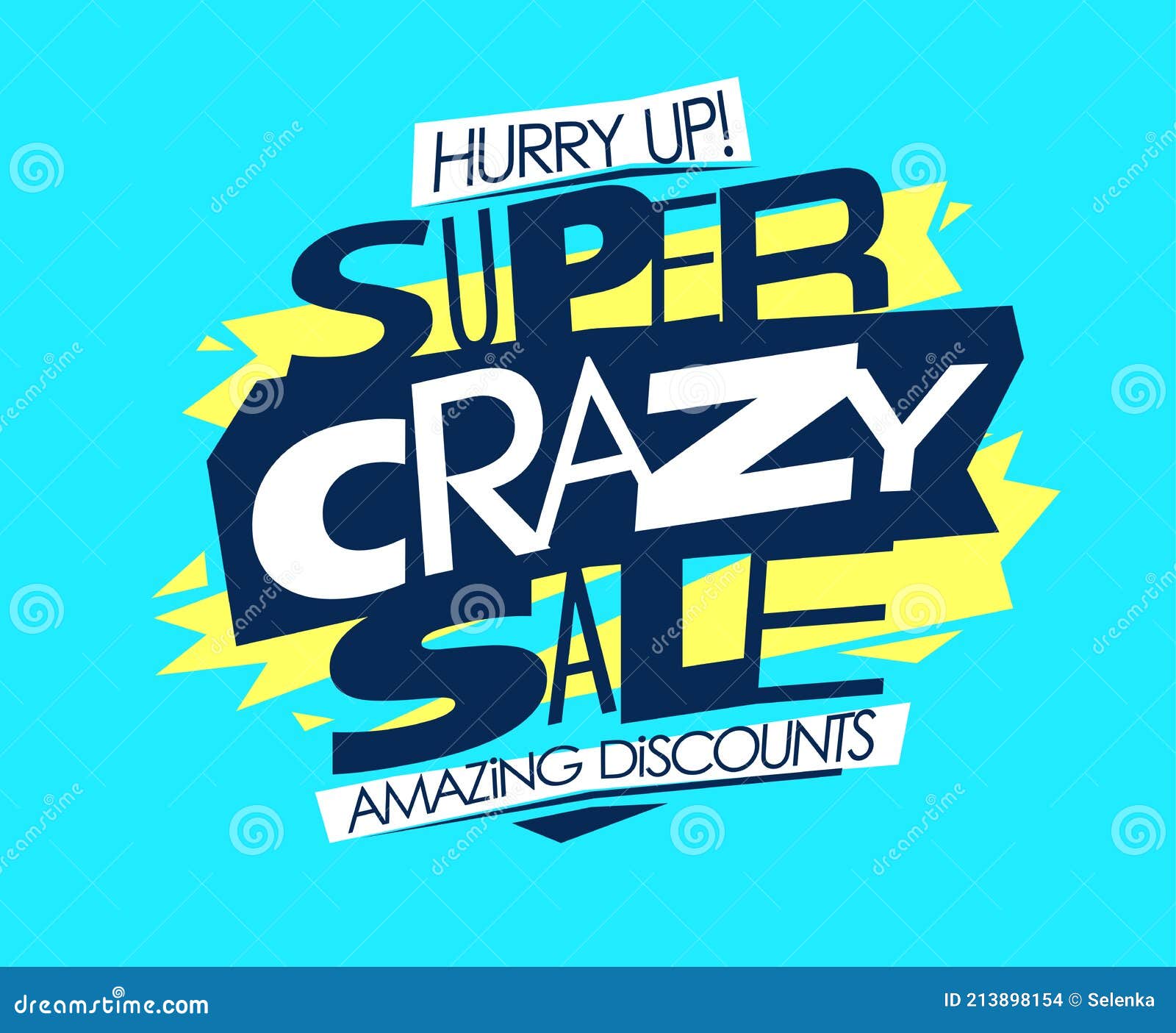 Super Crazy Sale, Amazing Discounts Banner Stock Illustration ...