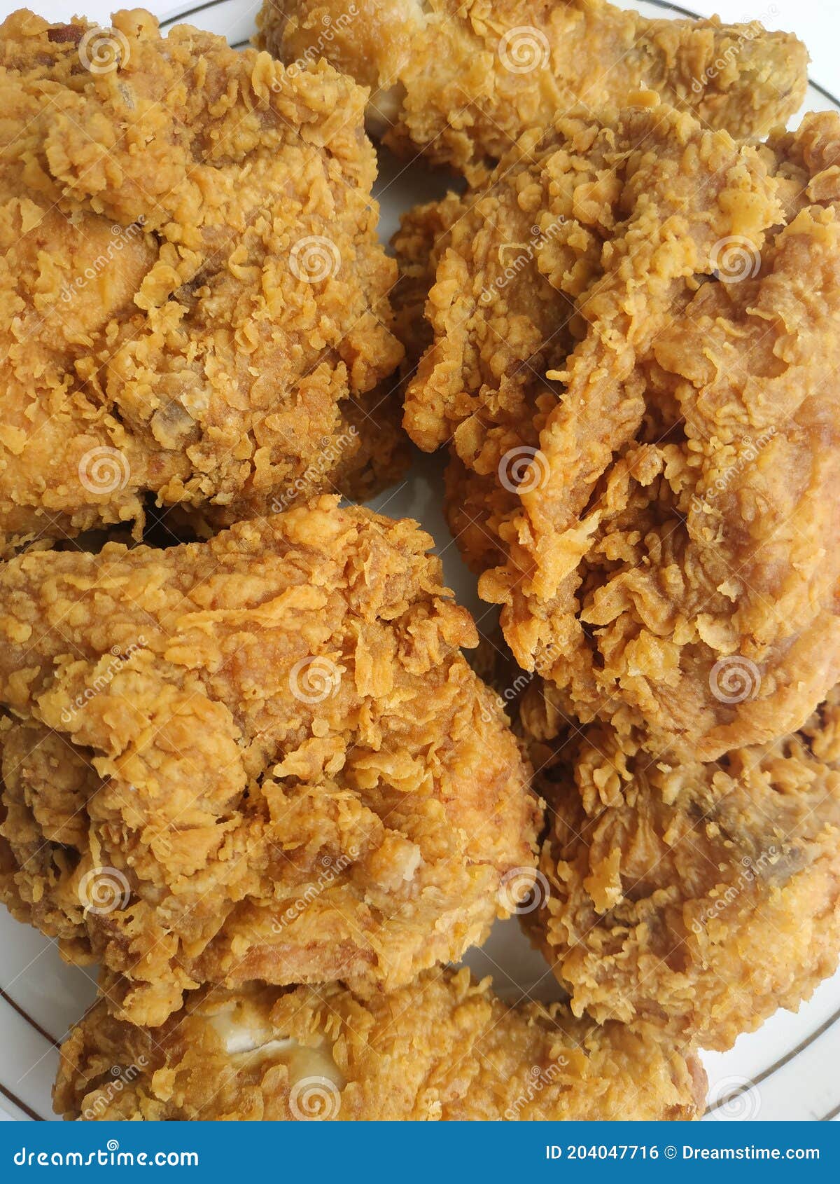 Super crispy fried chicken stock photo. Image of fried - 204047716