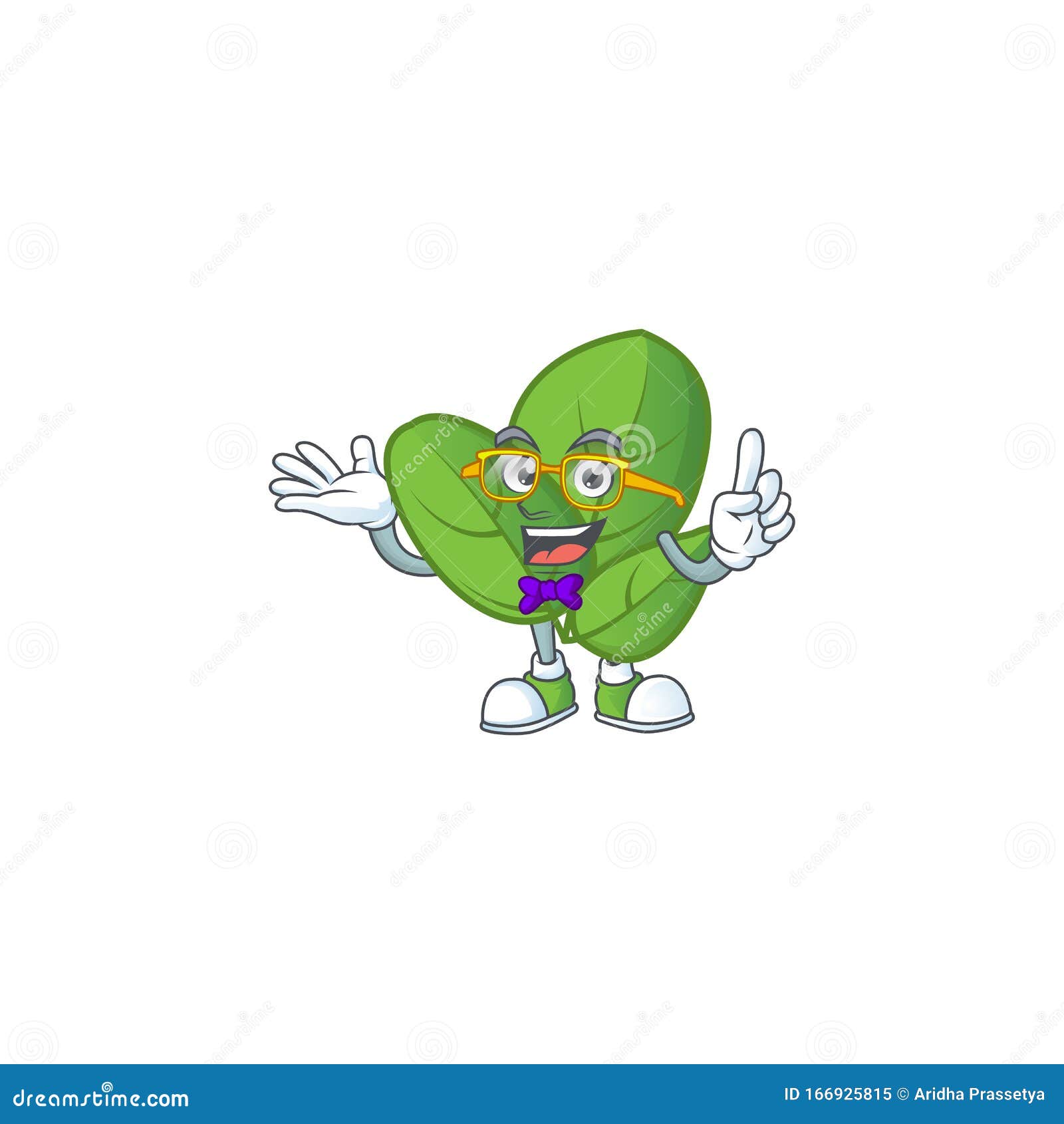 Super Cute Geek Basil Cartoon Character Design Stock Vector ...