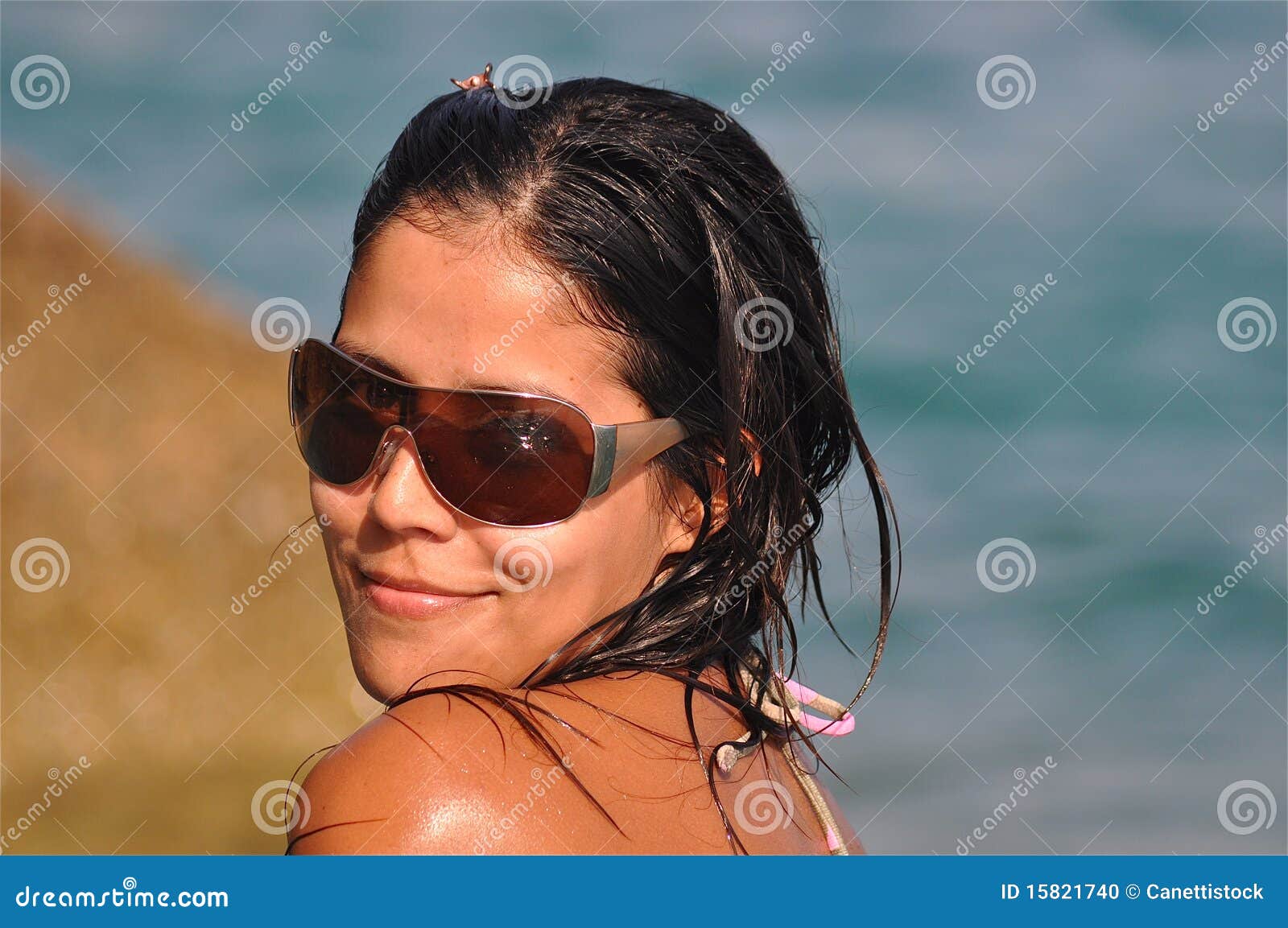 Super Cute Tropical Girl stock photo. Image of caribbean - 15821740