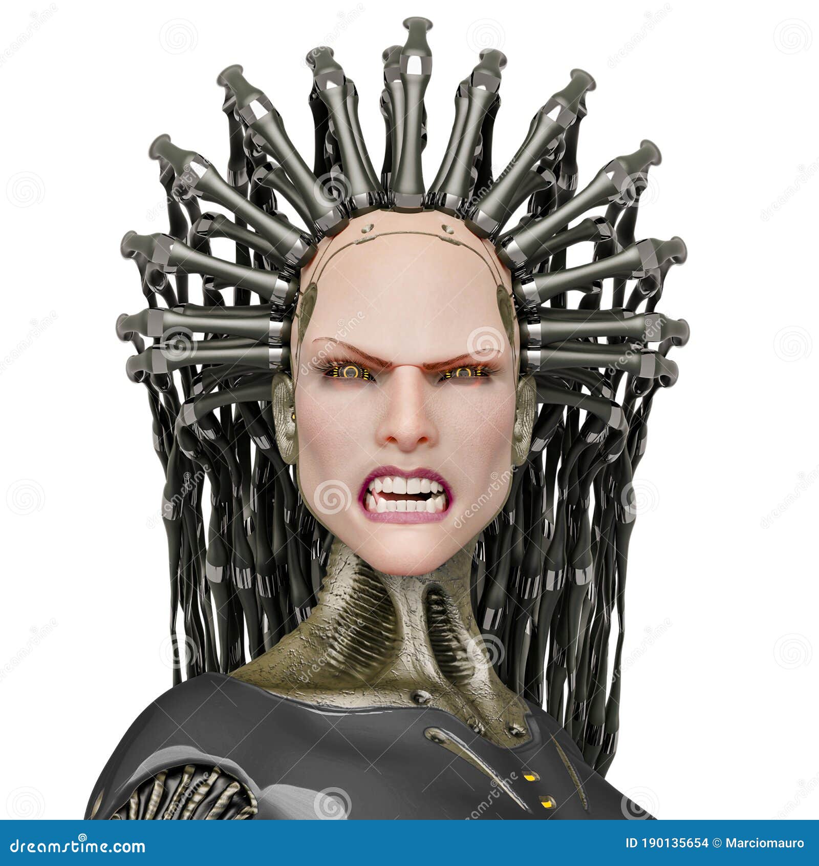 Super Cyborg Girl Mega Jump Royalty-Free Stock Photography ...