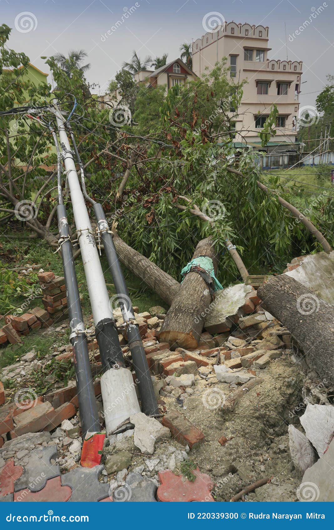 Super Cyclone Amphan Caused Devastation, West Bengal, India Stock Photo ...