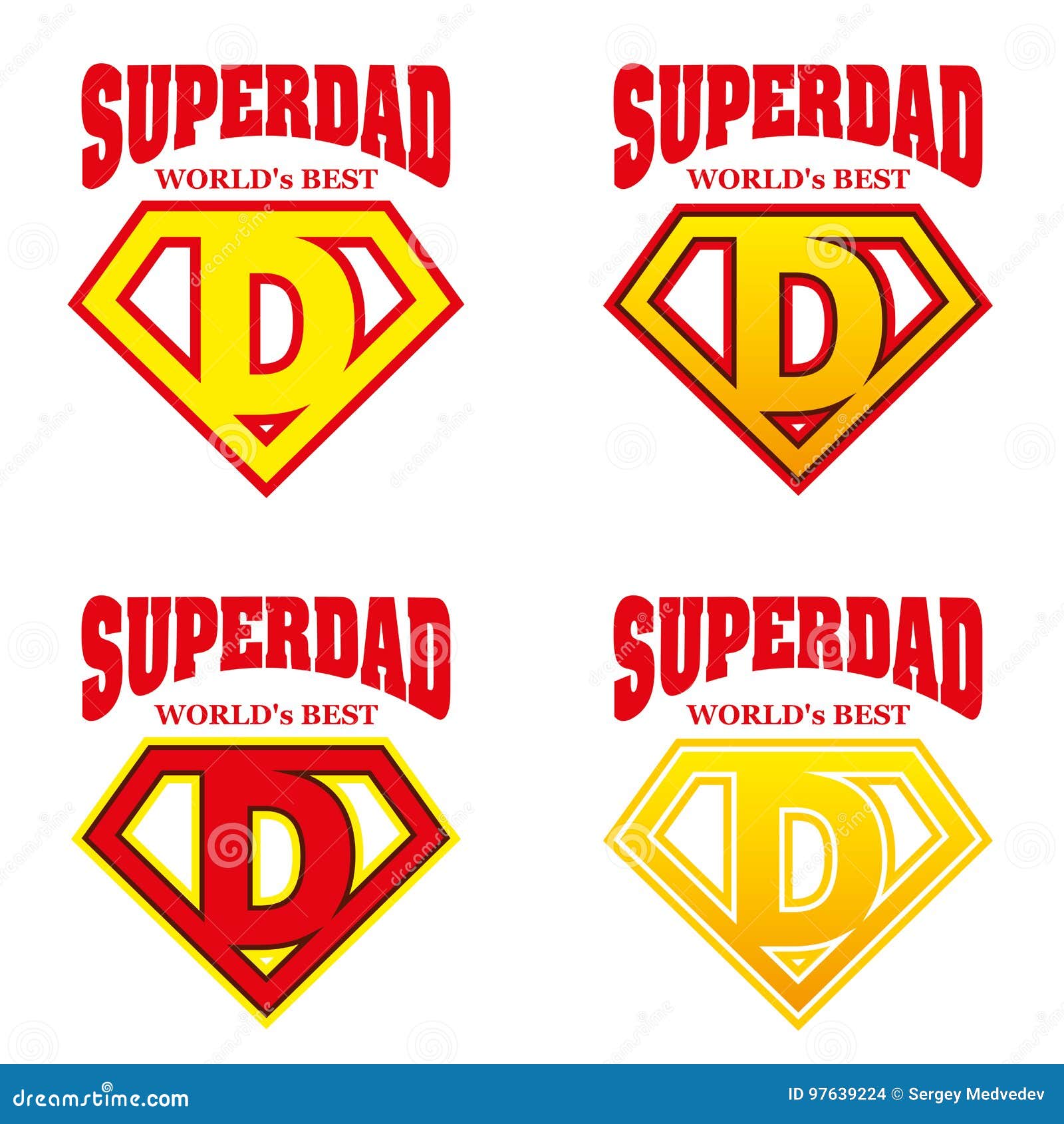 Super Dad Hero Logo Supehero Letters Stock Vector - Illustration of ...