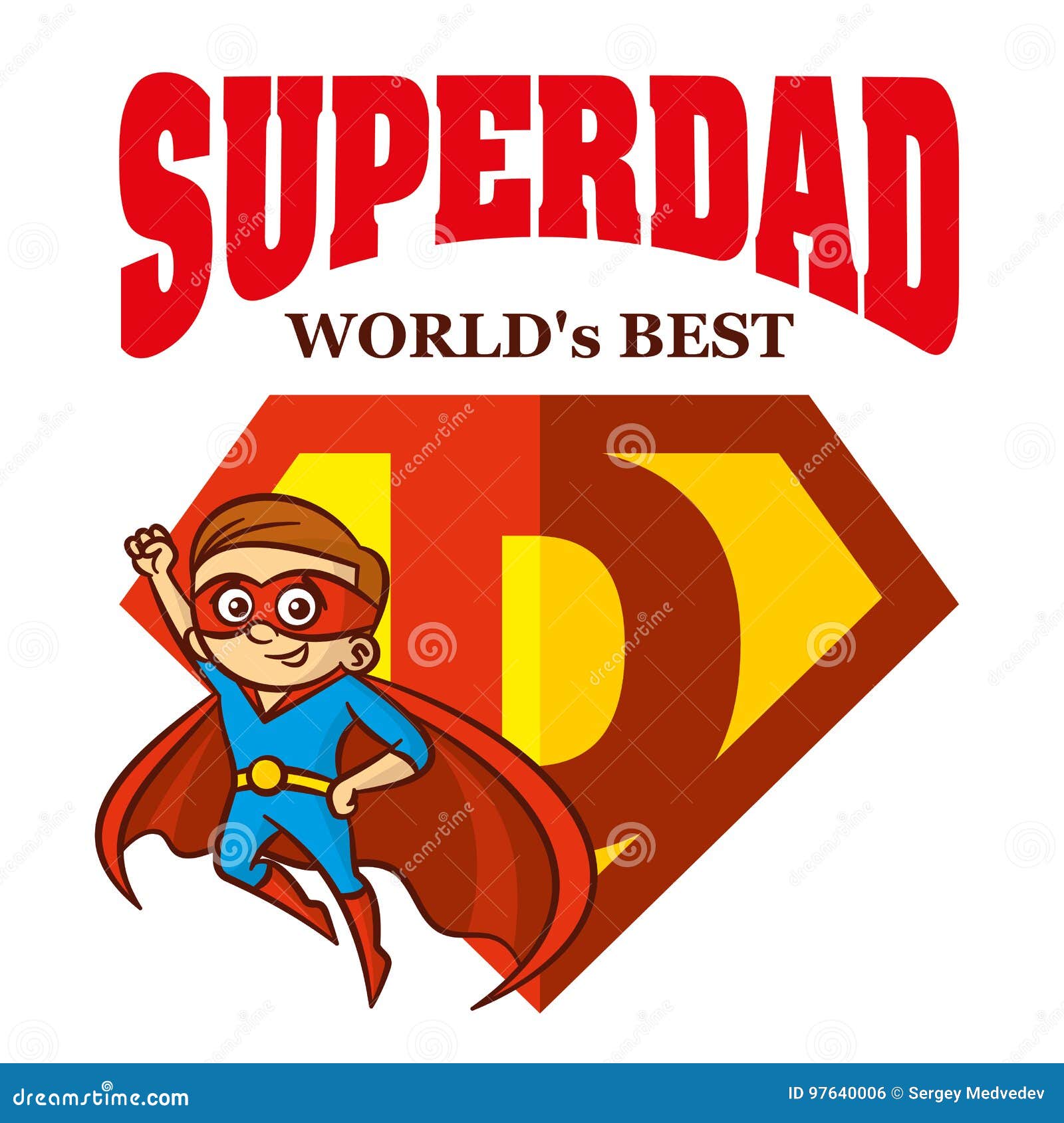 Super Dad Hero Logo Supehero Letters Stock Vector - Illustration of ...