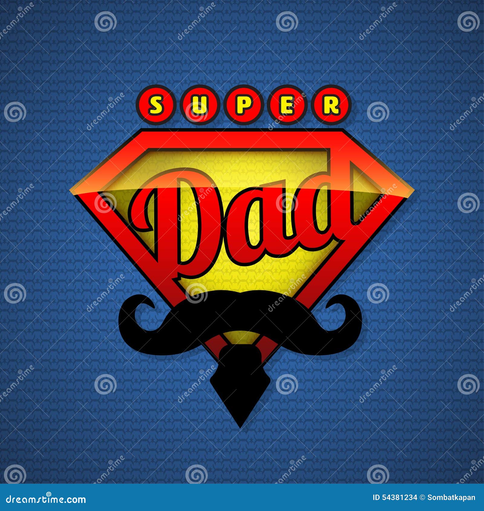 Super Dad Shield in Pop Art Style. Stock Vector - Illustration of ...