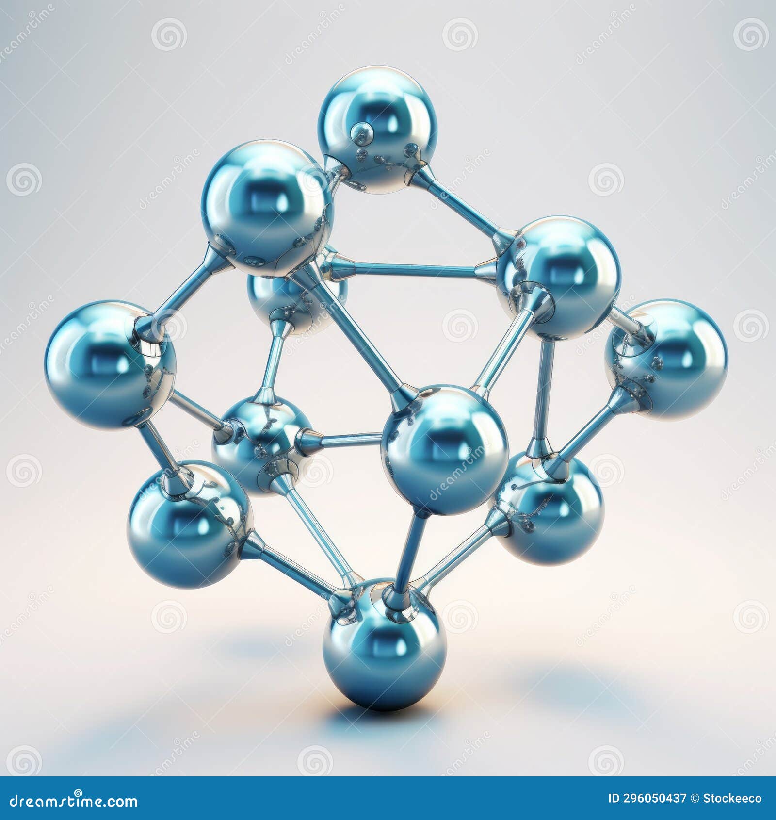 Super Detailed 3d Render of Isolated Oxygen Molecule in Silver Sphere ...