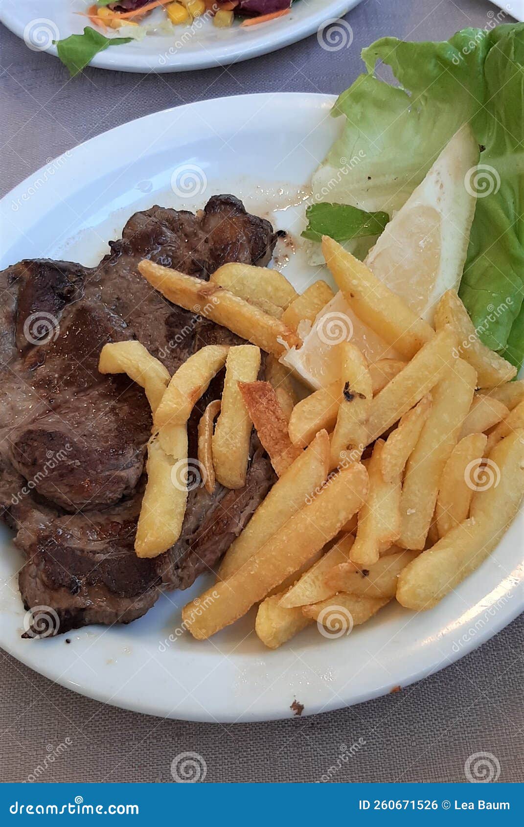 A Super Dinner - Chips and Steak Stock Photo - Image of meat, super ...