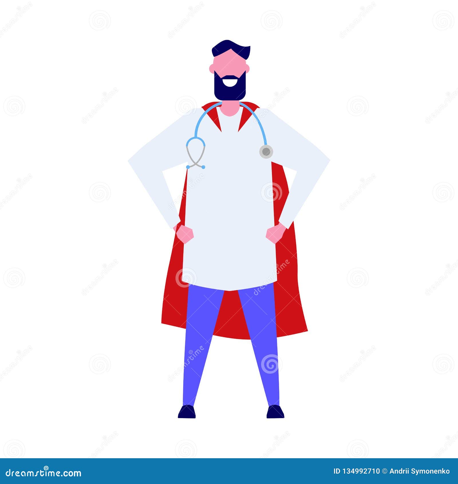 Super Doctor Character. Professional Vector Illustration Stock Vector ...