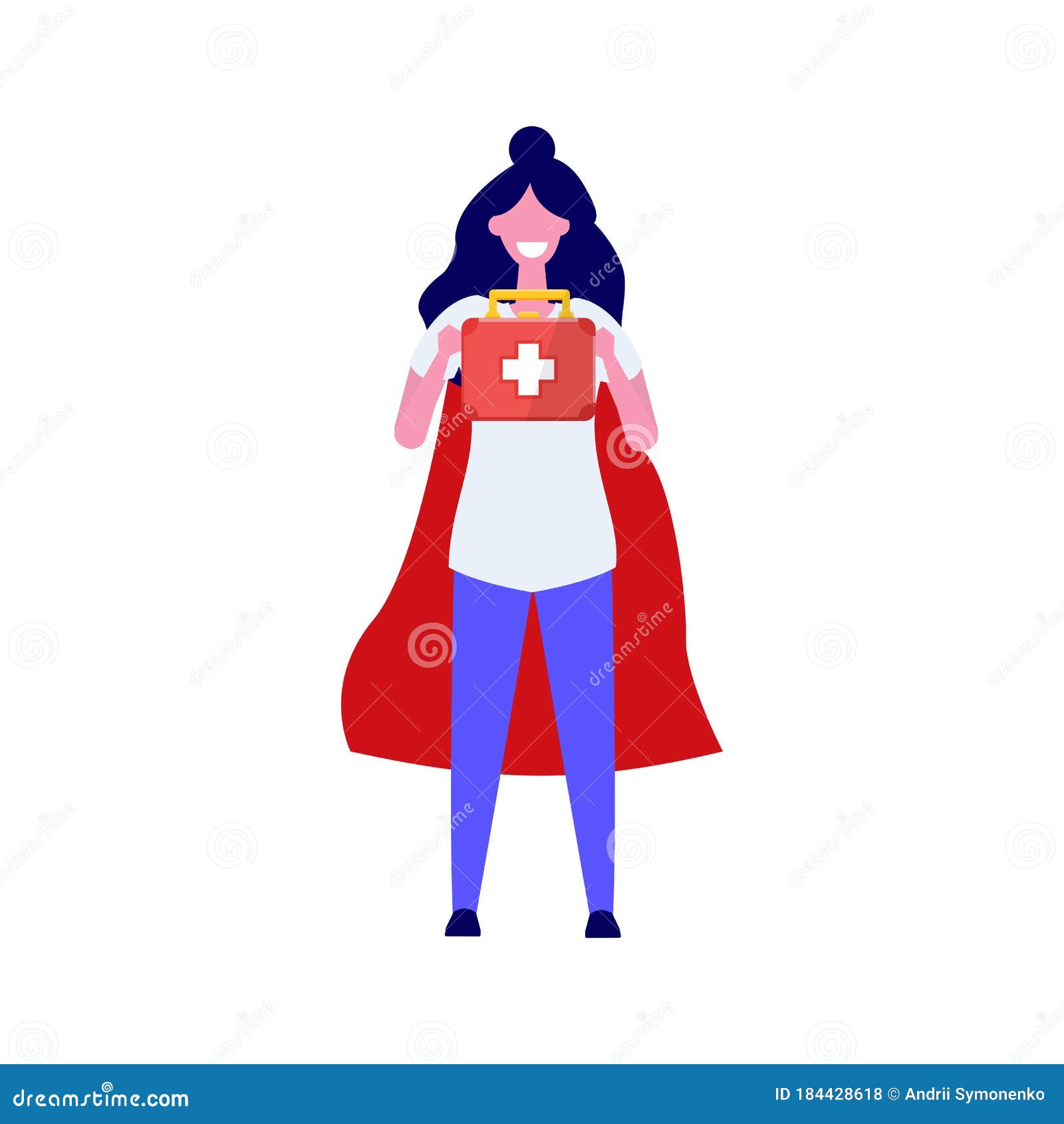 Super Doctor Character. Professional Vector Illustration Stock Vector ...