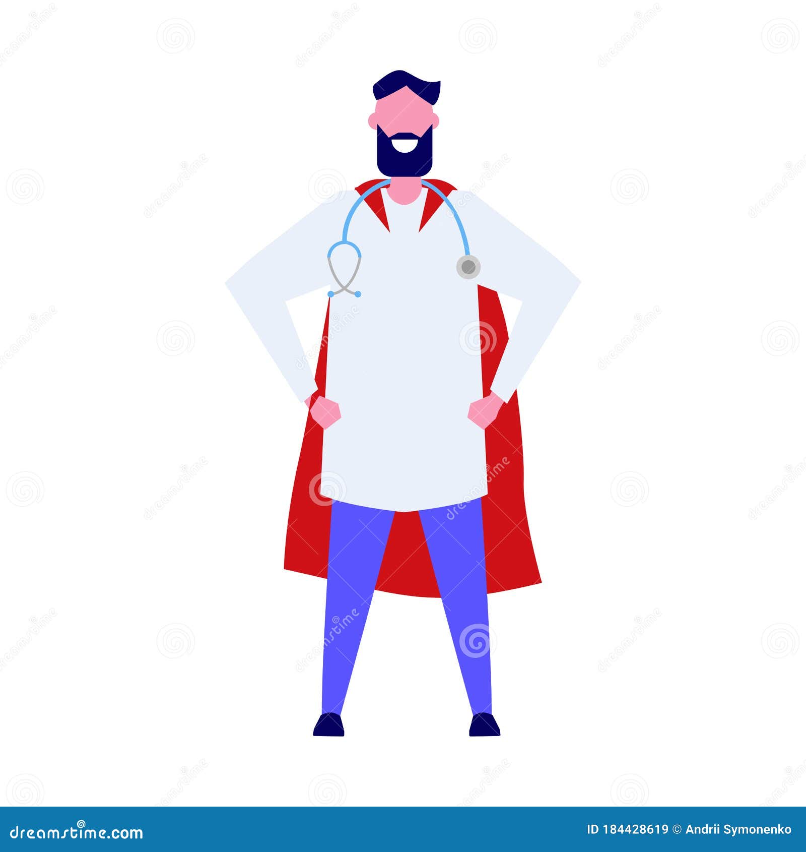 Super Doctor Character. Professional Vector Illustration Stock Vector ...