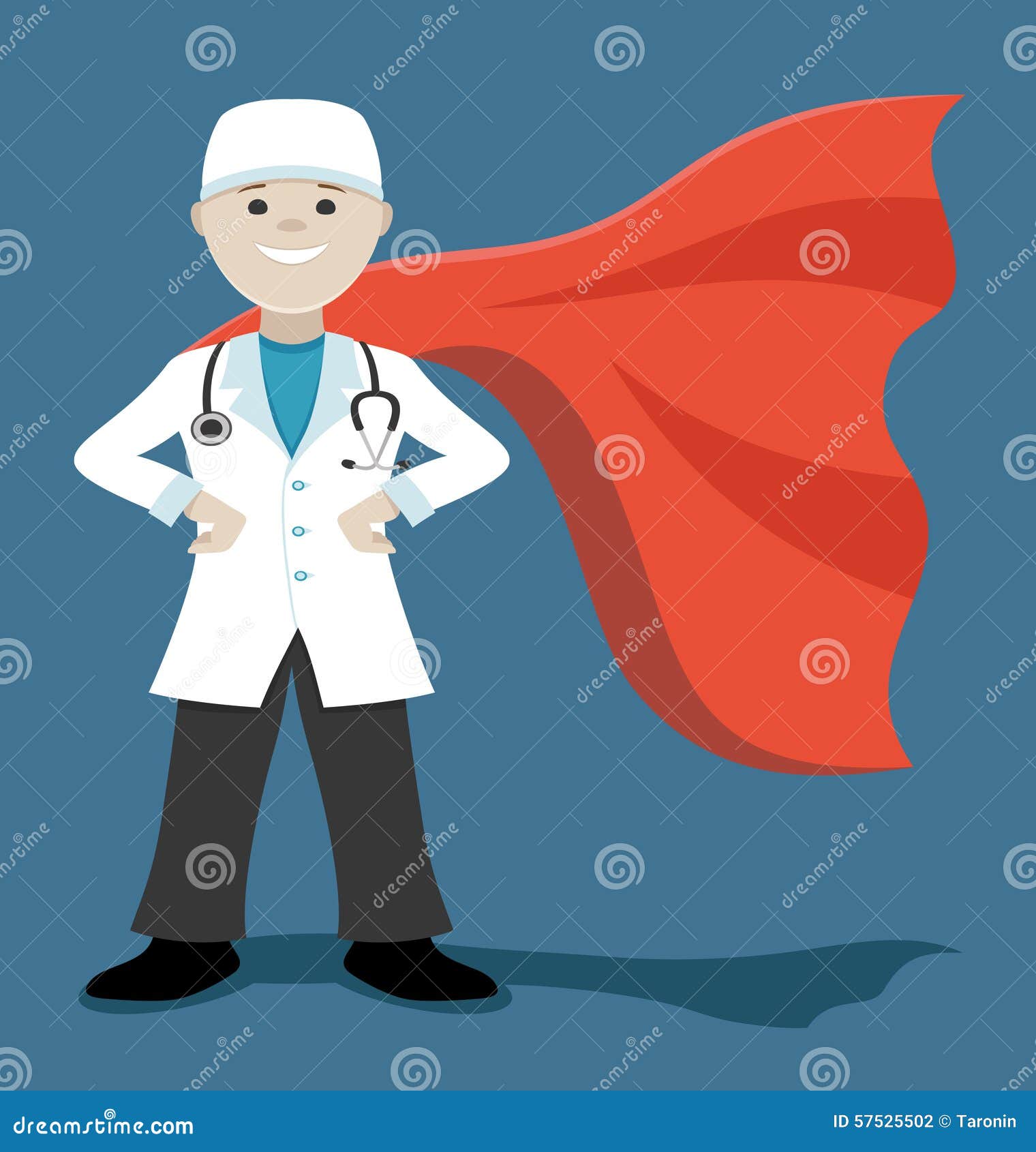 Super Doctor Sign. Superhero Doctor With Hero Cloaks. Healthcare Vector ...