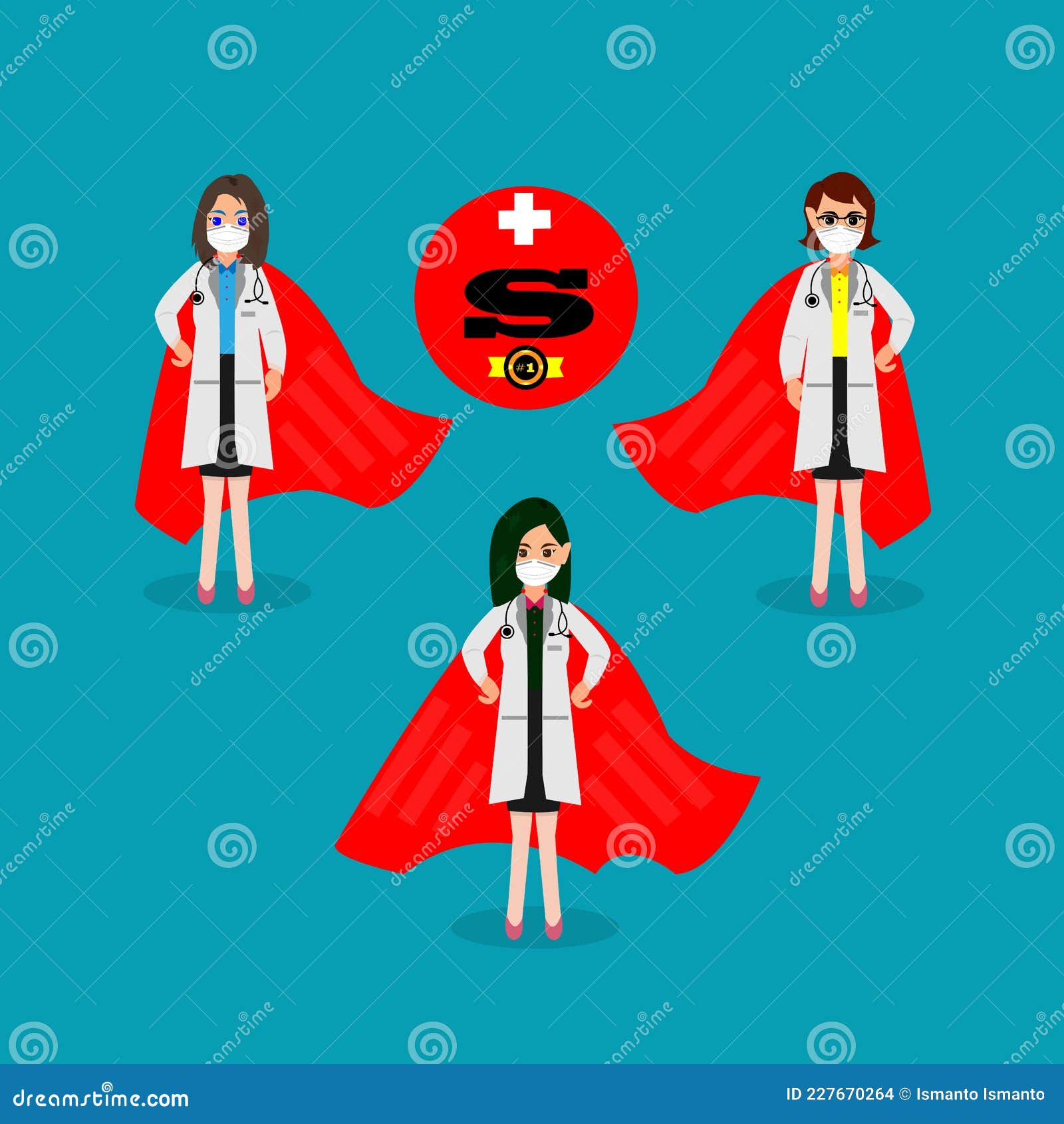 Super doctor woman design stock illustration. Illustration of cartoon ...