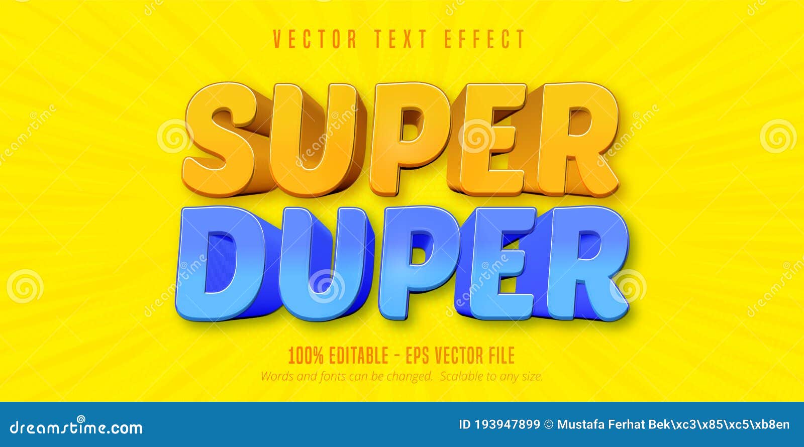 Super Duper Hand Written Word Text For Typography Design Vector ...