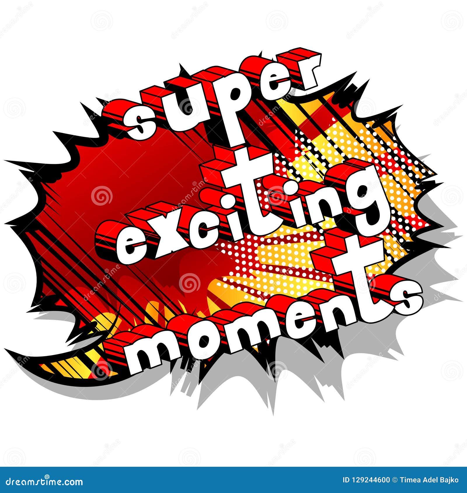 Super Exciting Moments - Comic Book Style Words. Stock Illustration ...