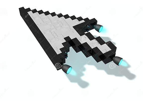 Super Fast Mouse Pointer stock illustration. Illustration of ...