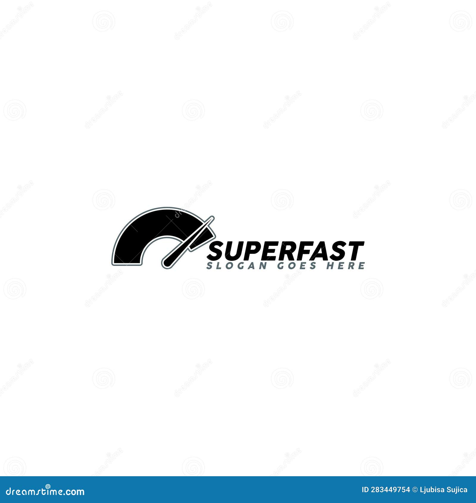 Super Fast Speedometer Design Template Isolated on White Background ...