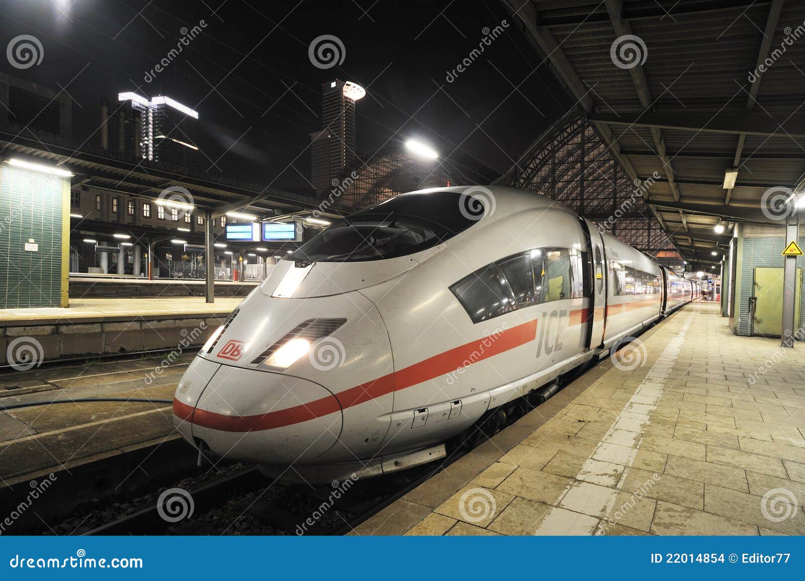 Fast ICE Train in Frankfurt Central Train Station Editorial Stock Image ...