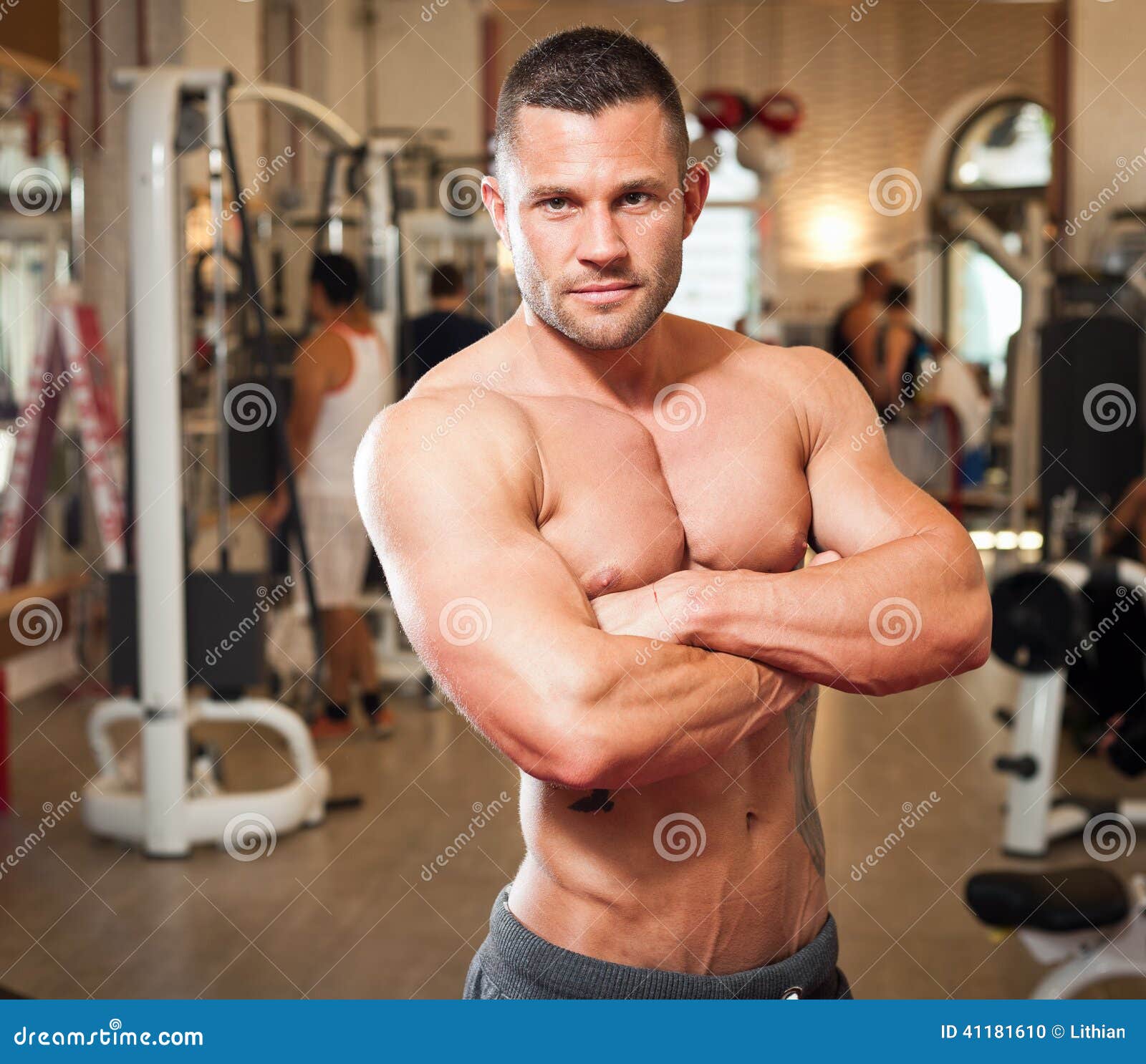 Super fit young man. stock photo. Image of exercise, muscle - 41181610