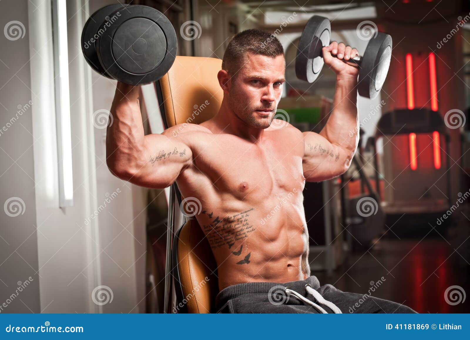 Super fit young man. stock image. Image of exercise, male - 41181869