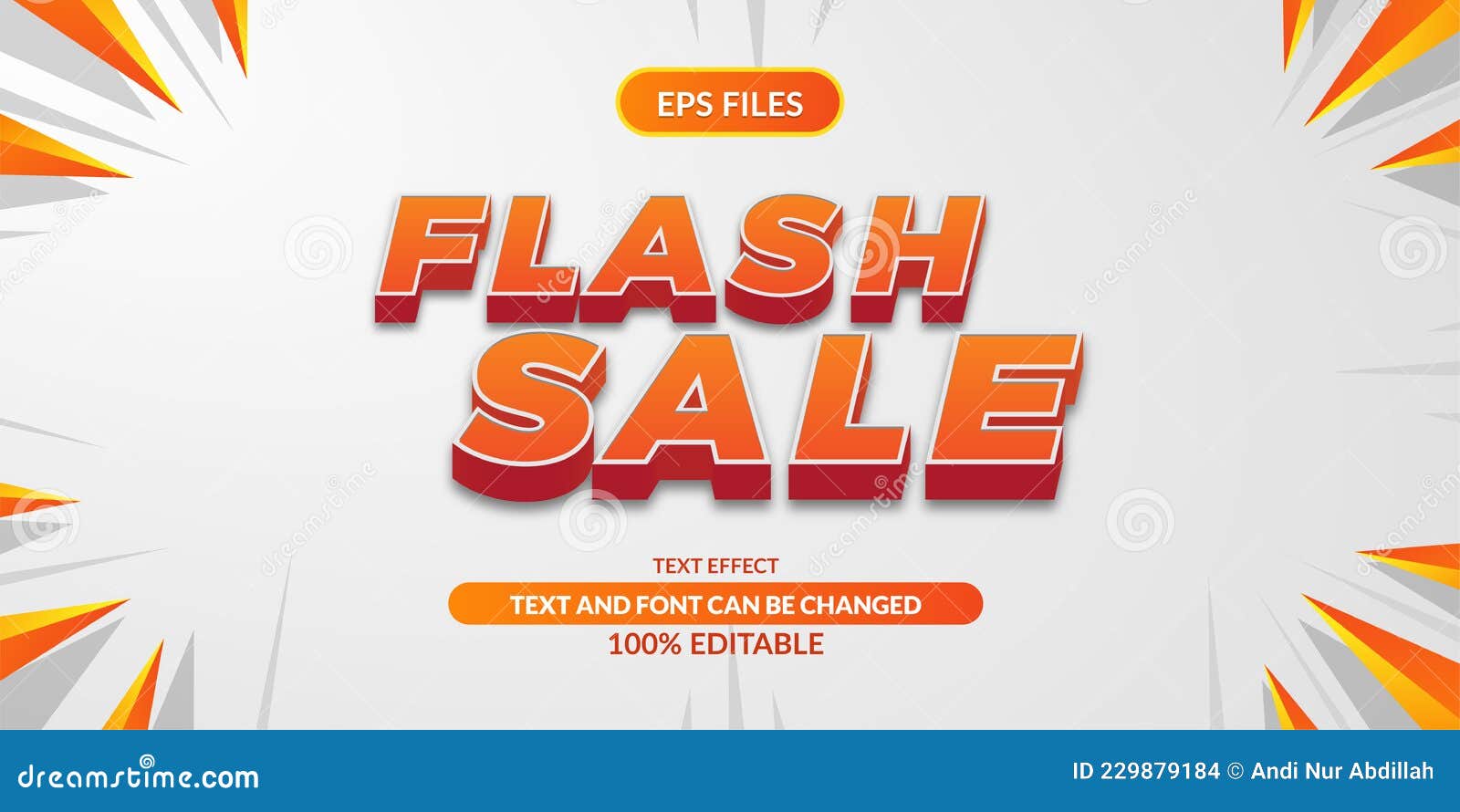 Super Flash 3d Editable Text Effect. Eps Vector File Stock Vector ...